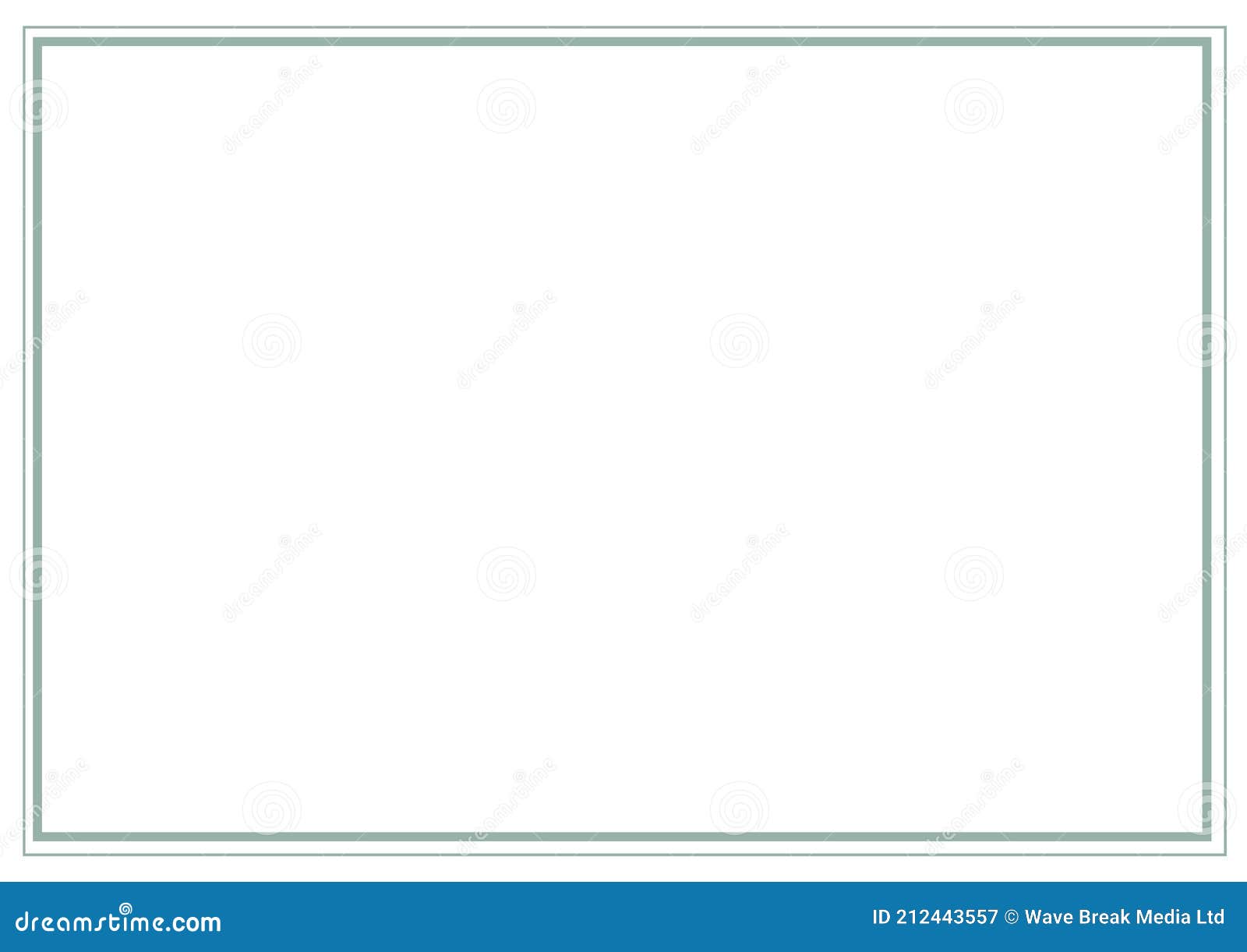 Illustration Copy Space of White Blank Rectangle with Green Frame Stock ...