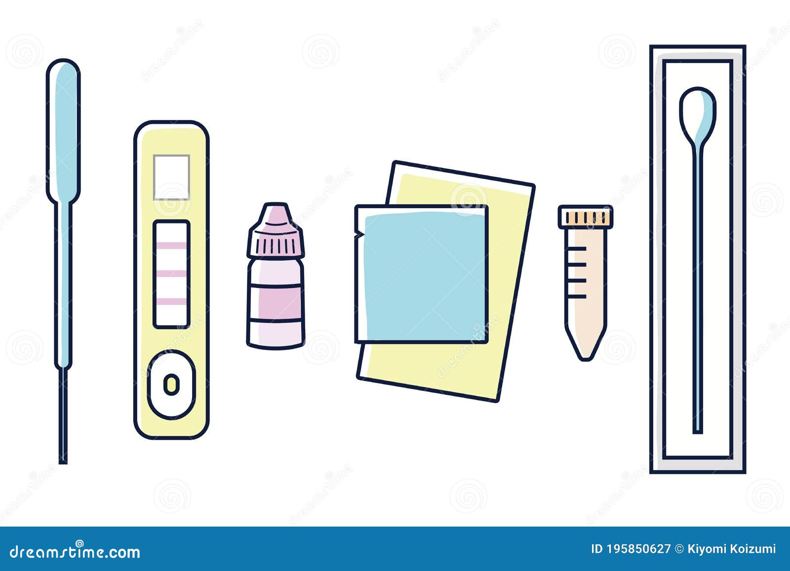 PCR Coronavirus Rapid Test. Tube With Laboratory Sample. Nasal Swab ...