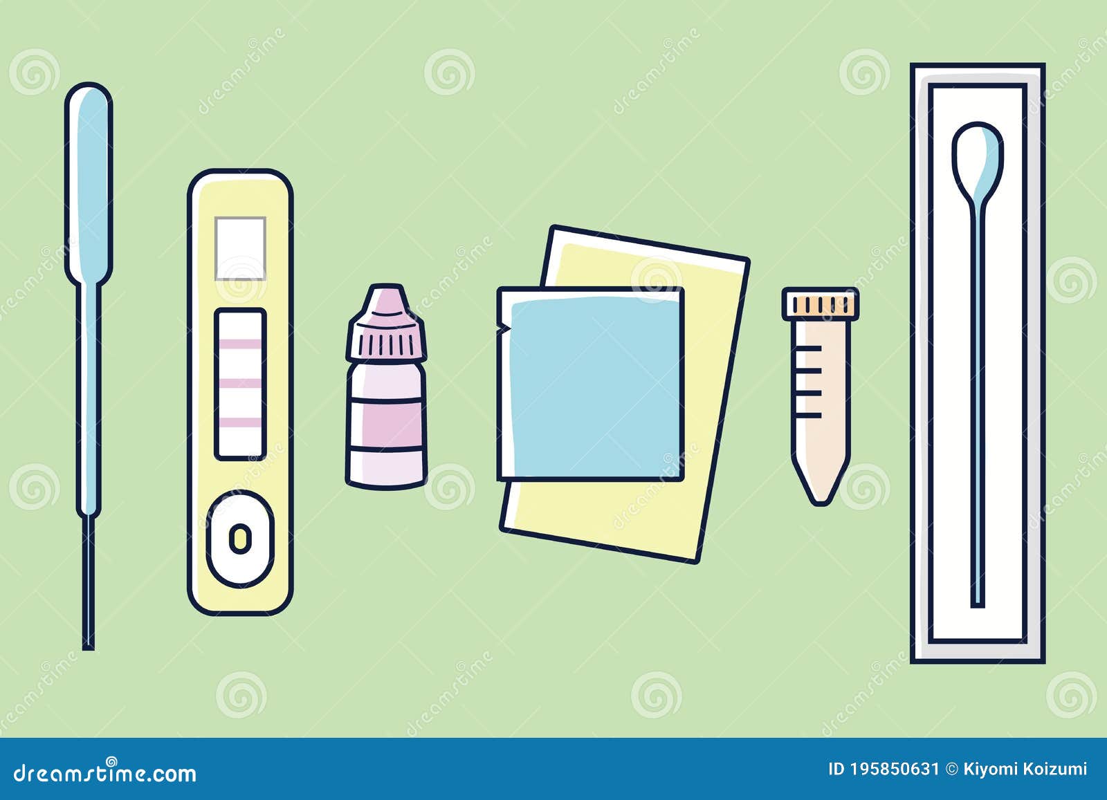 Illustration of a Coronavirus Rapid Test with a Covid-19. Rapid Test ...