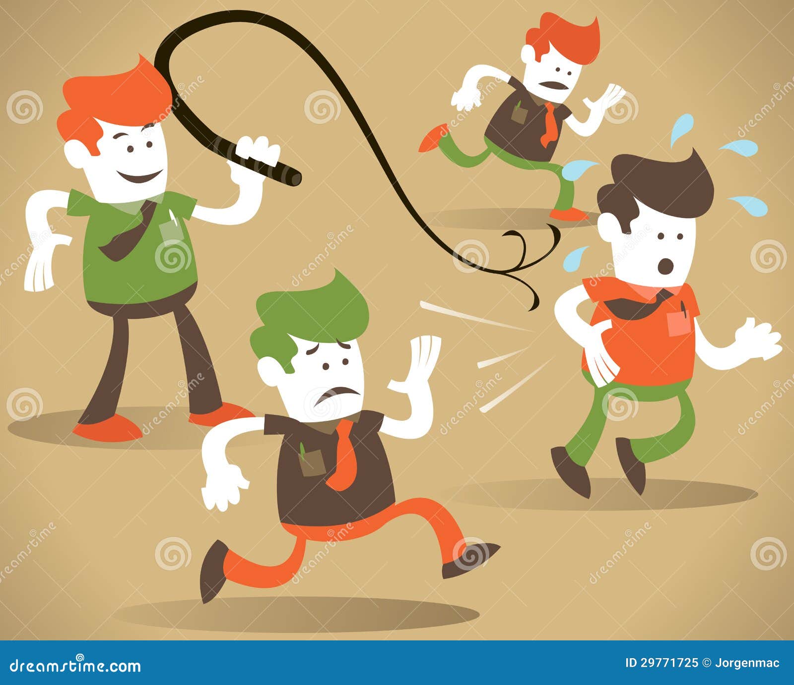 Corporate Guy Cracks The Whip Stock Vector Illustration Of Lash Bullwhip 29771725