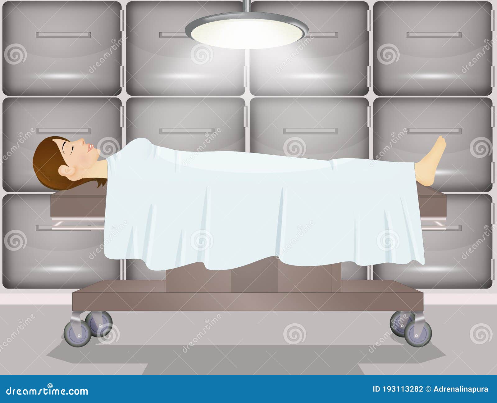 Illustration of Corpse in the Morgue Stock Illustration - Illustration ...