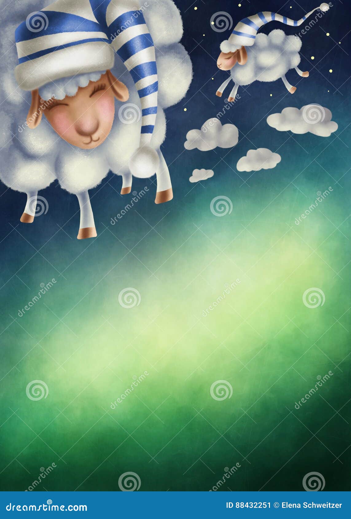 Illustration of Counting Sheep Stock Illustration - Illustration of ...