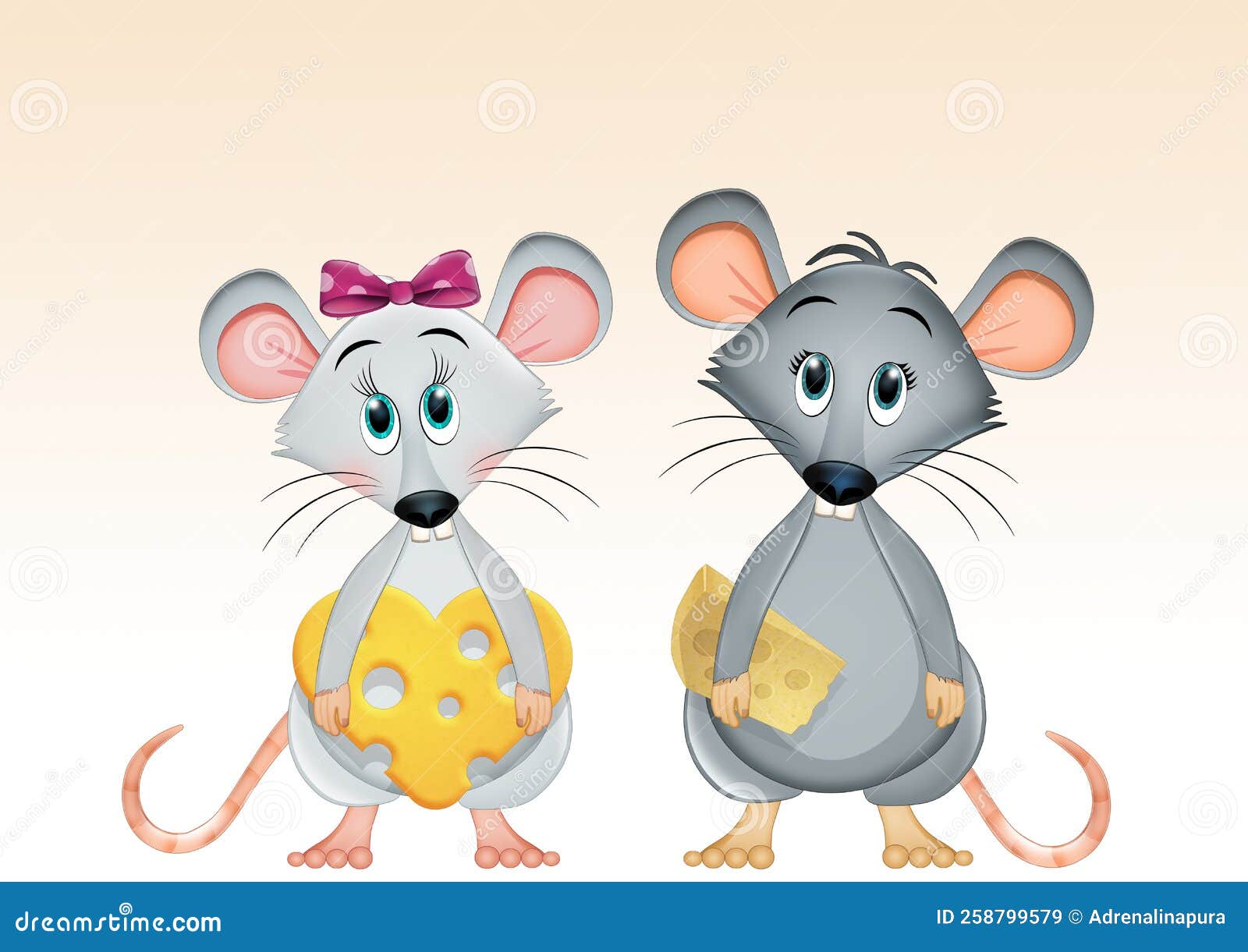 Illustration of Couple of Mice Stock Illustration - Illustration of ...