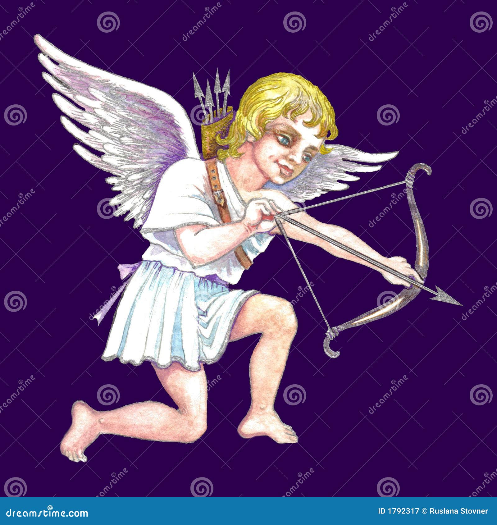 Illustration Courante De Cupidon Illustration Stock - Illustration du ...