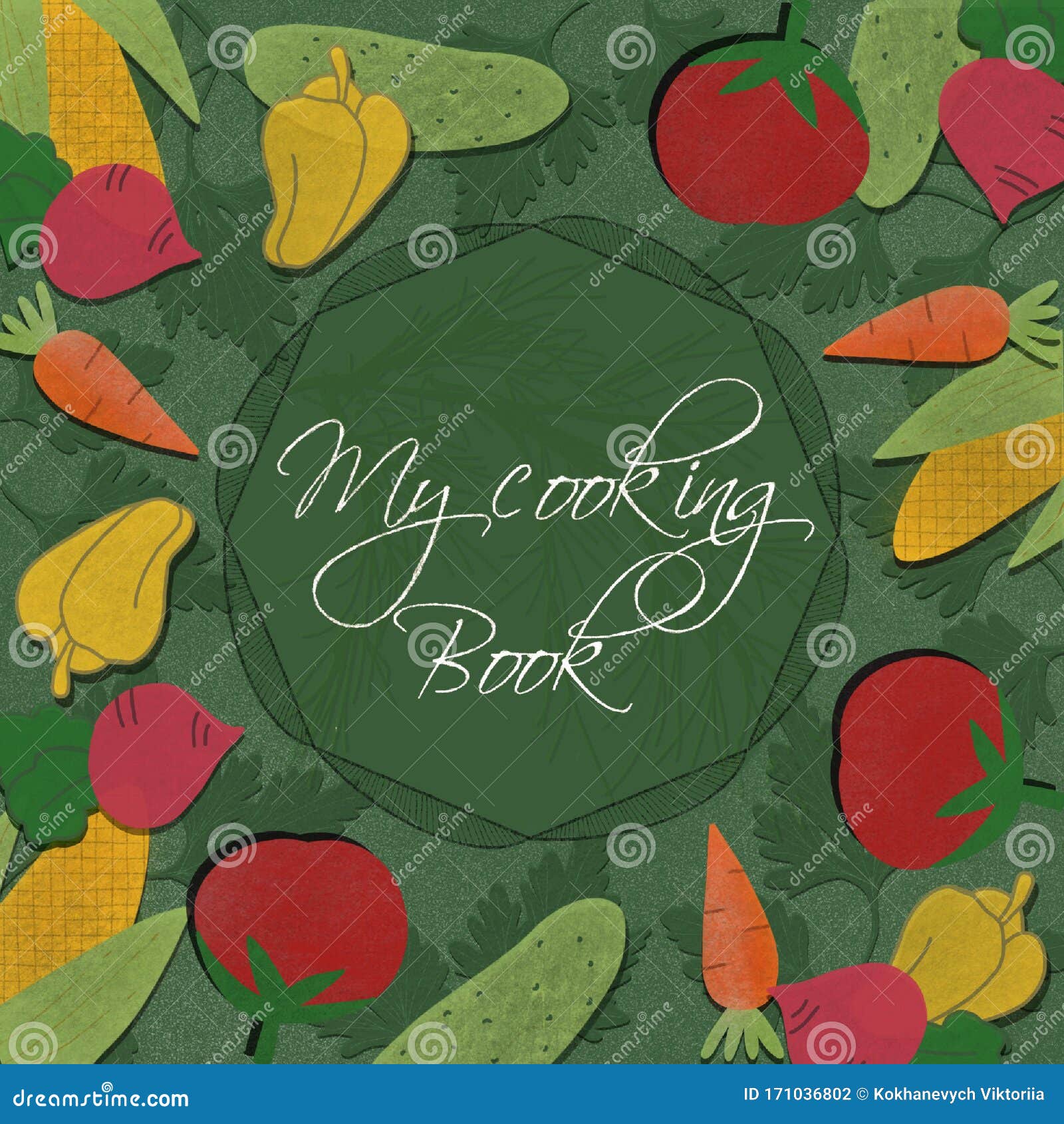 Illustration of the Cover of a Cookbook Stock Illustration ...