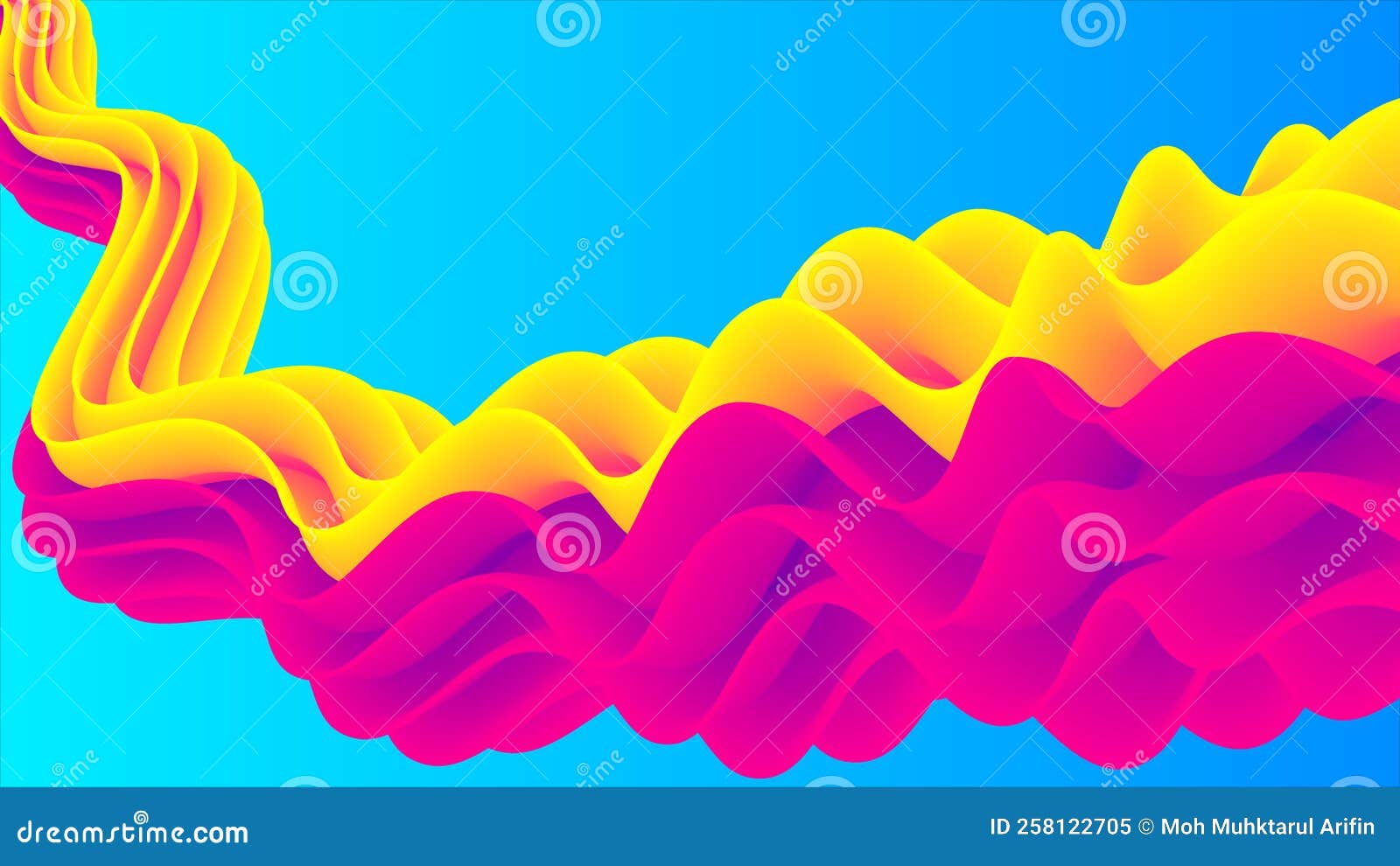 Gradient Abstract Background with Beautiful Curves Stock Illustration ...