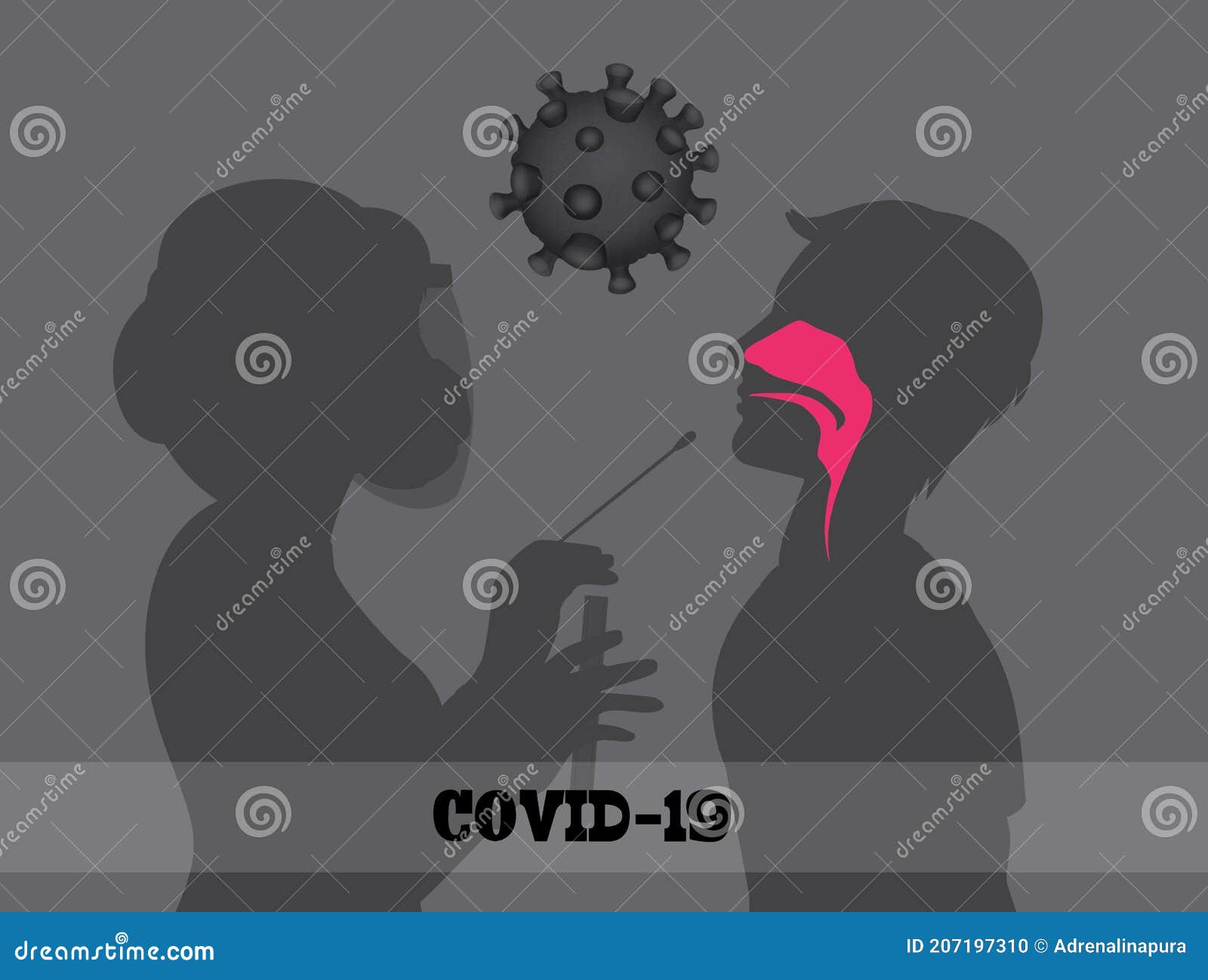 Illustration of Covid-19 Swab Test Stock Illustration - Illustration of ...