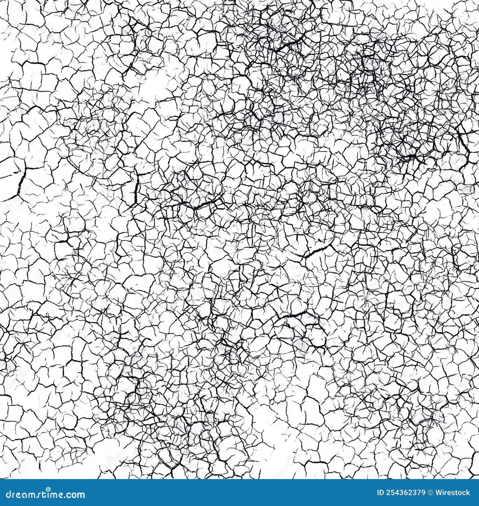 Illustration of Cracked Patterns Isolated on a White Background Stock ...