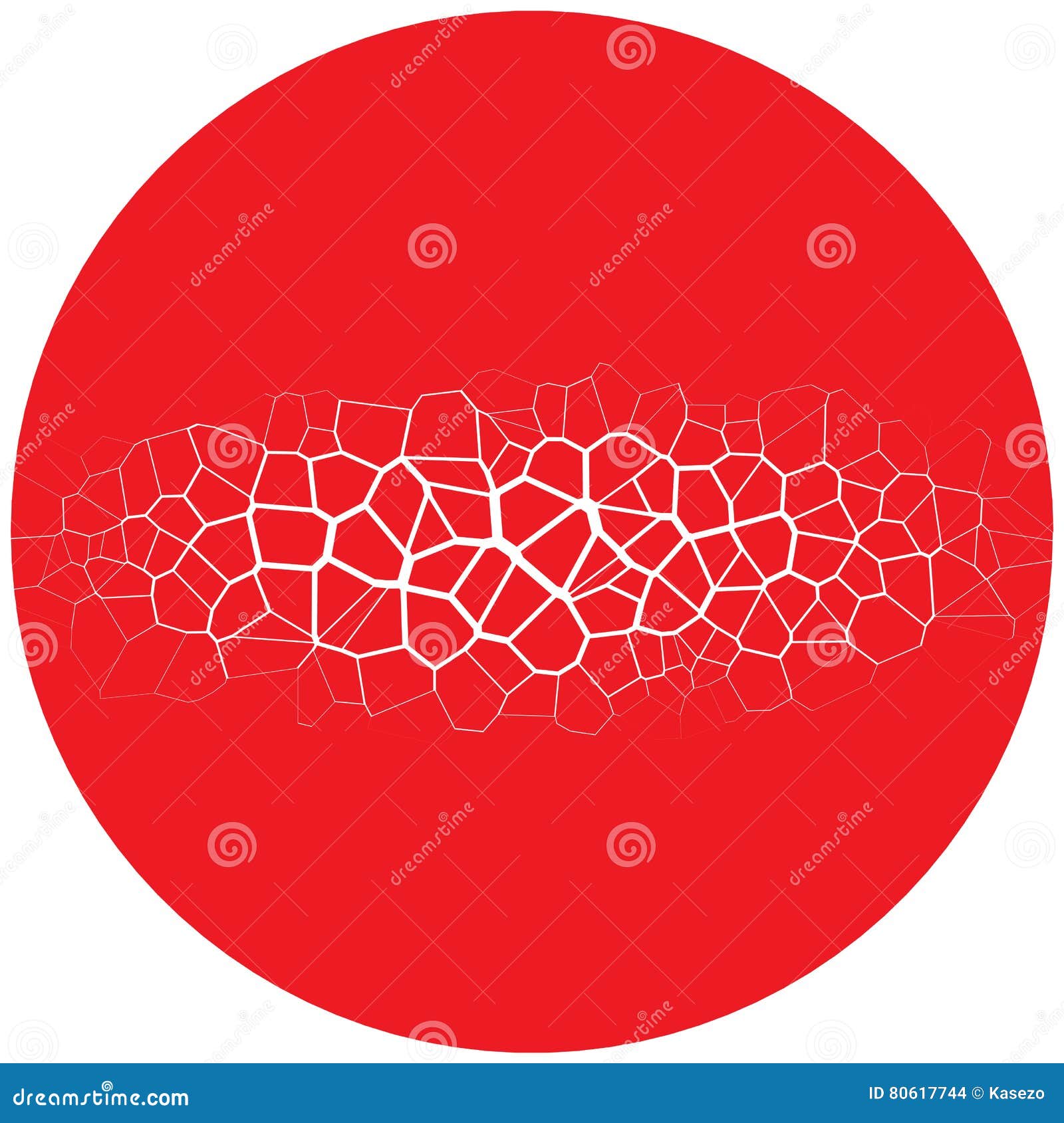 Illustration. Cracking and Scattering Circle. Stock Vector ...