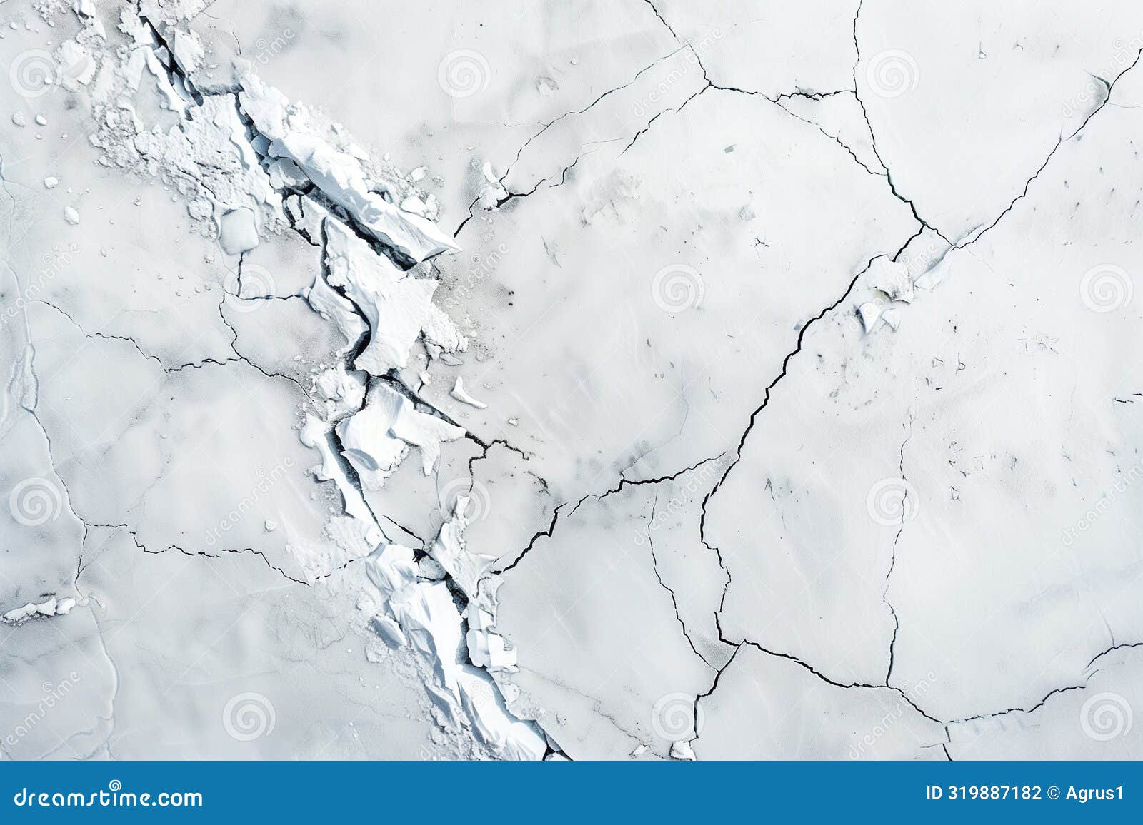 Illustration of Cracks on the Surface of Ice. Concept of Global Warming ...