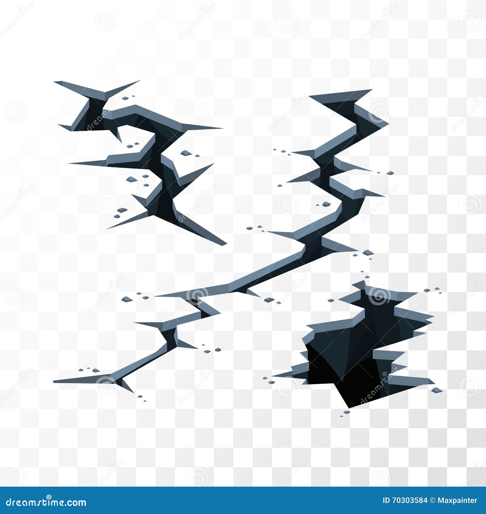 Illustration of Cracks Vector Elements Stock Vector - Illustration of ...