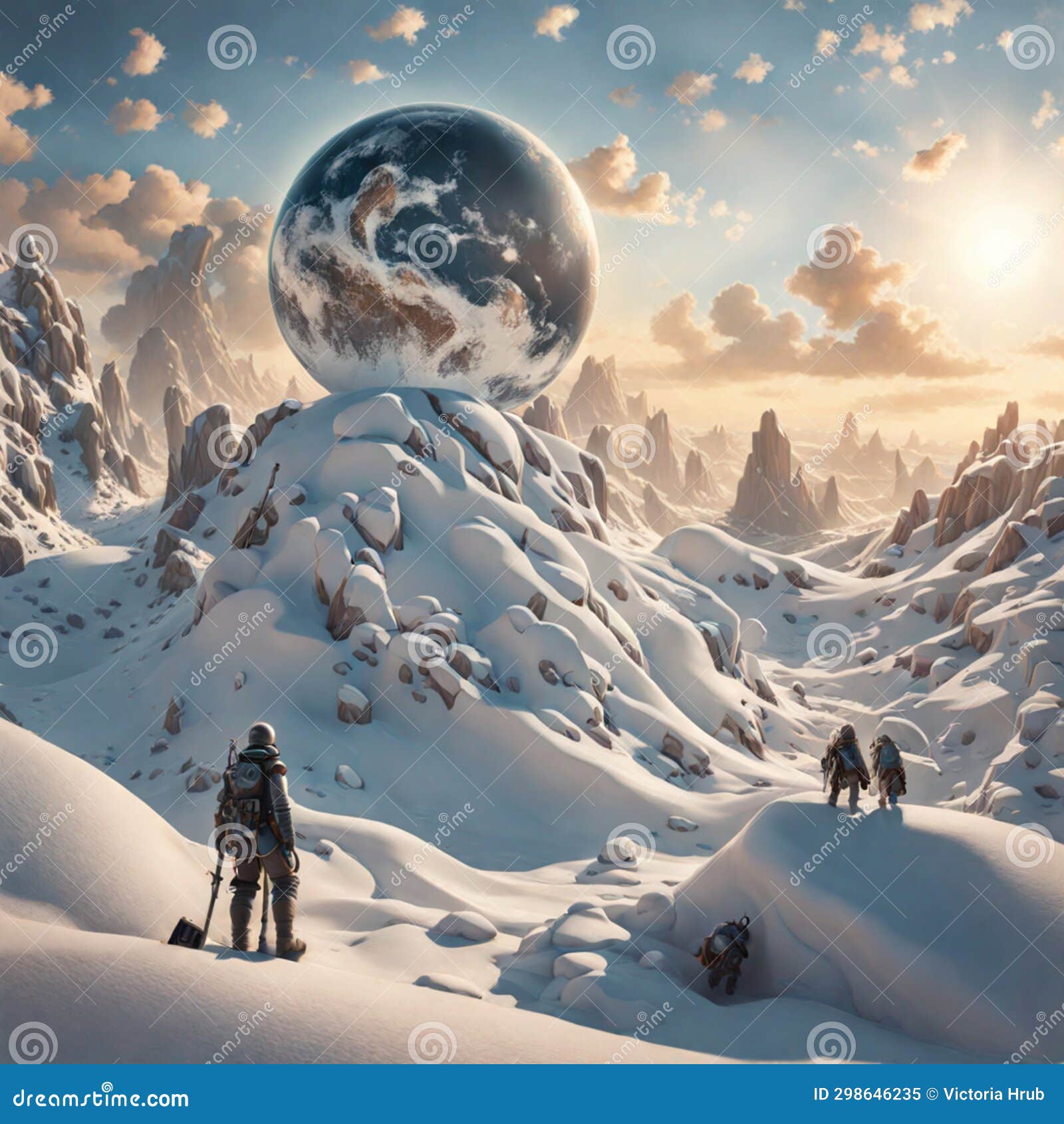 Illustration, Life on Another Planet Stock Illustration - Illustration ...