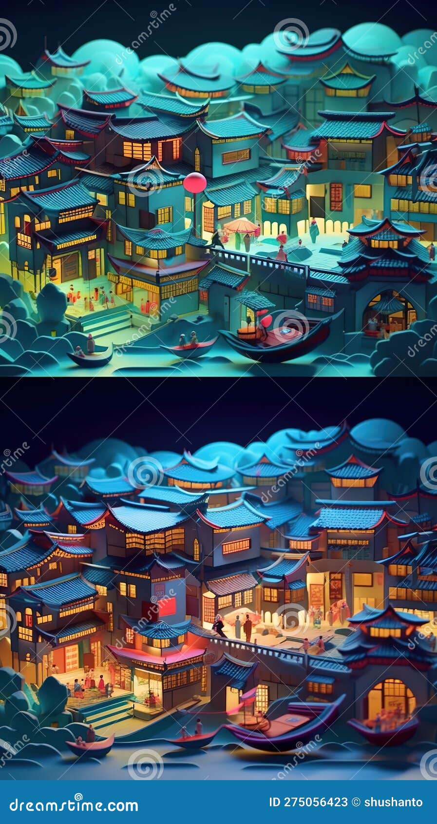 Illustration of Creative Manipulation of Paper Craft Stock Illustration ...