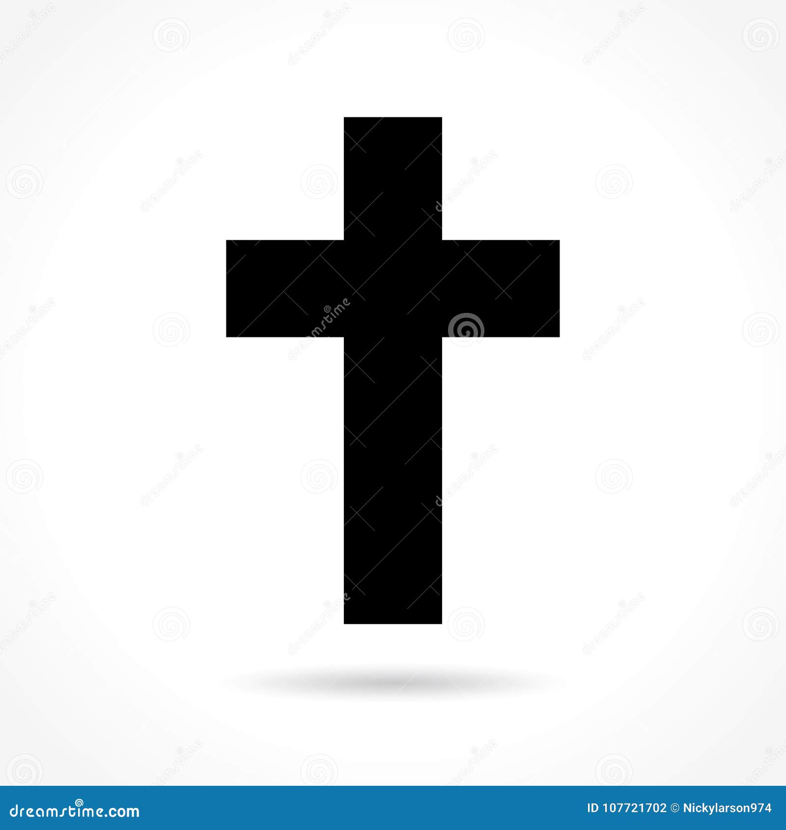 Cross Icon on White Background Stock Vector - Illustration of church ...