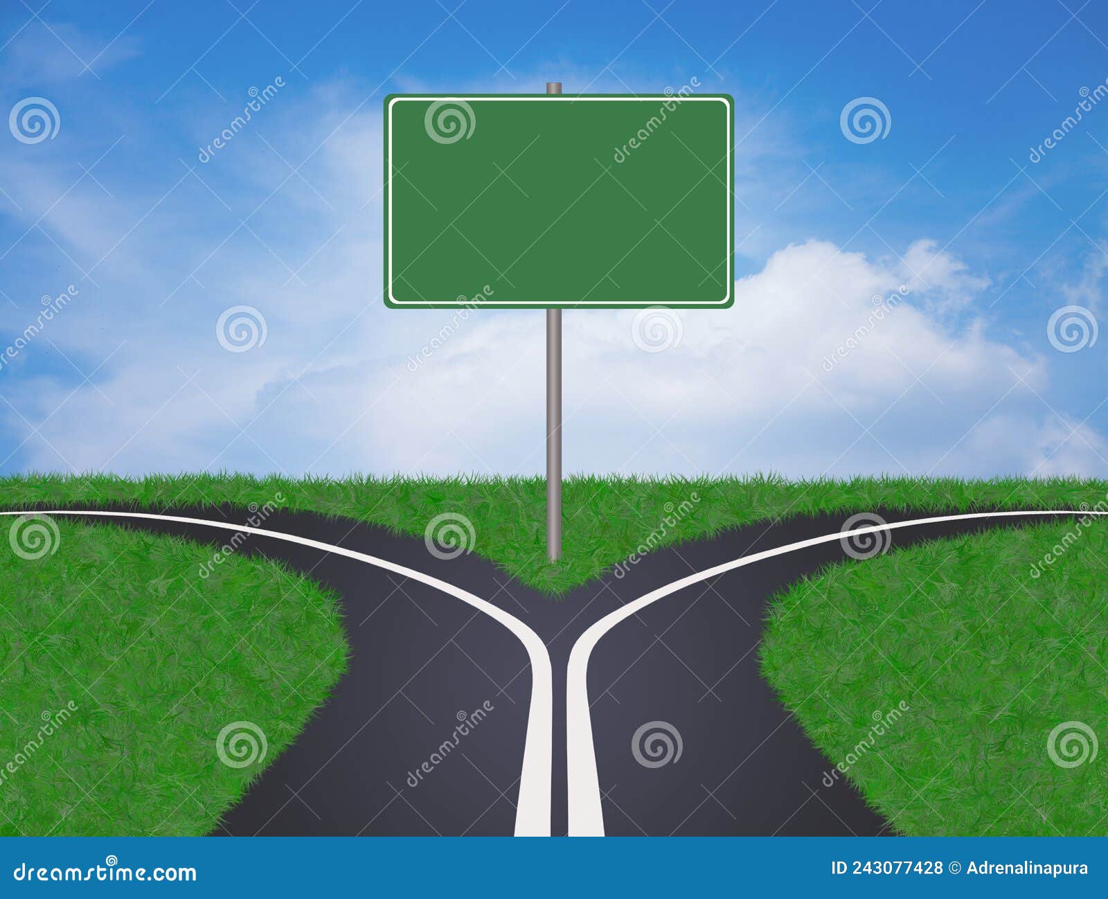 Illustration of crossroad stock illustration. Illustration of road ...