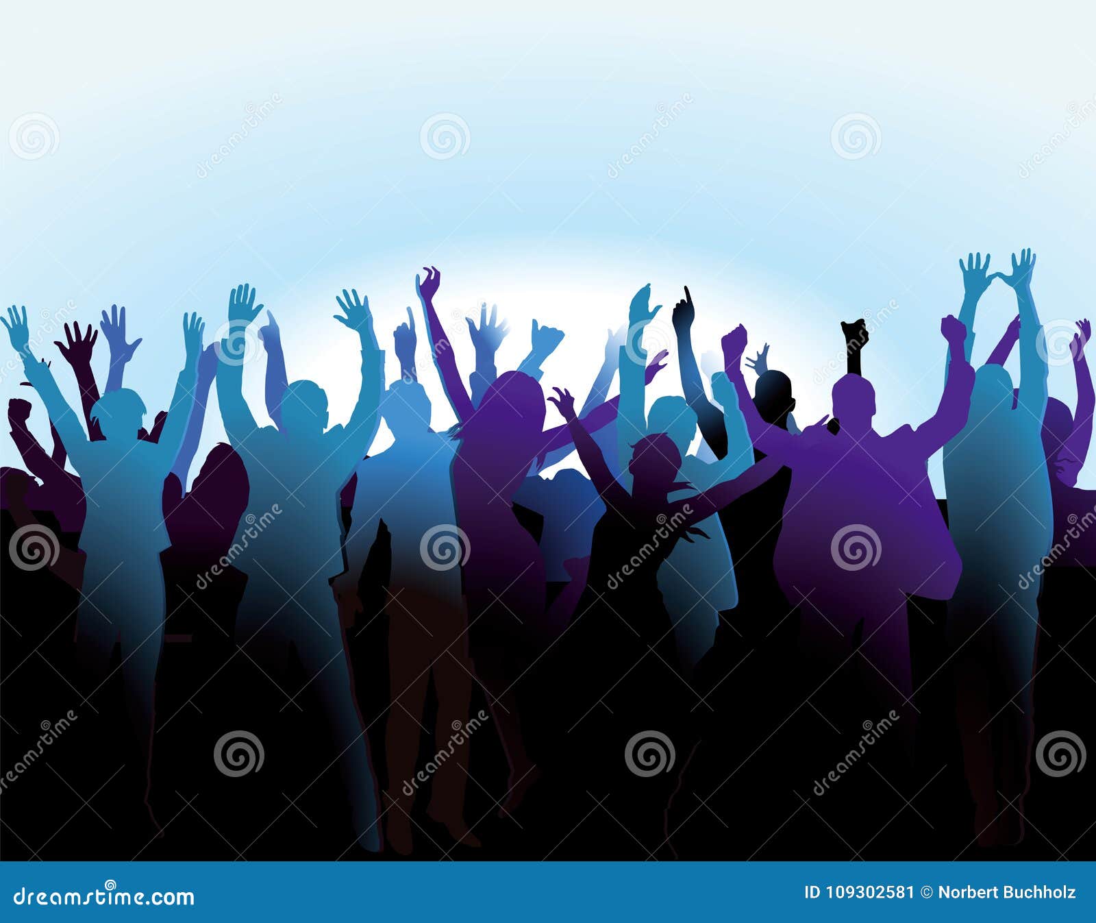 Crowd Cheering and Having Fun Stock Vector - Illustration of graphic ...