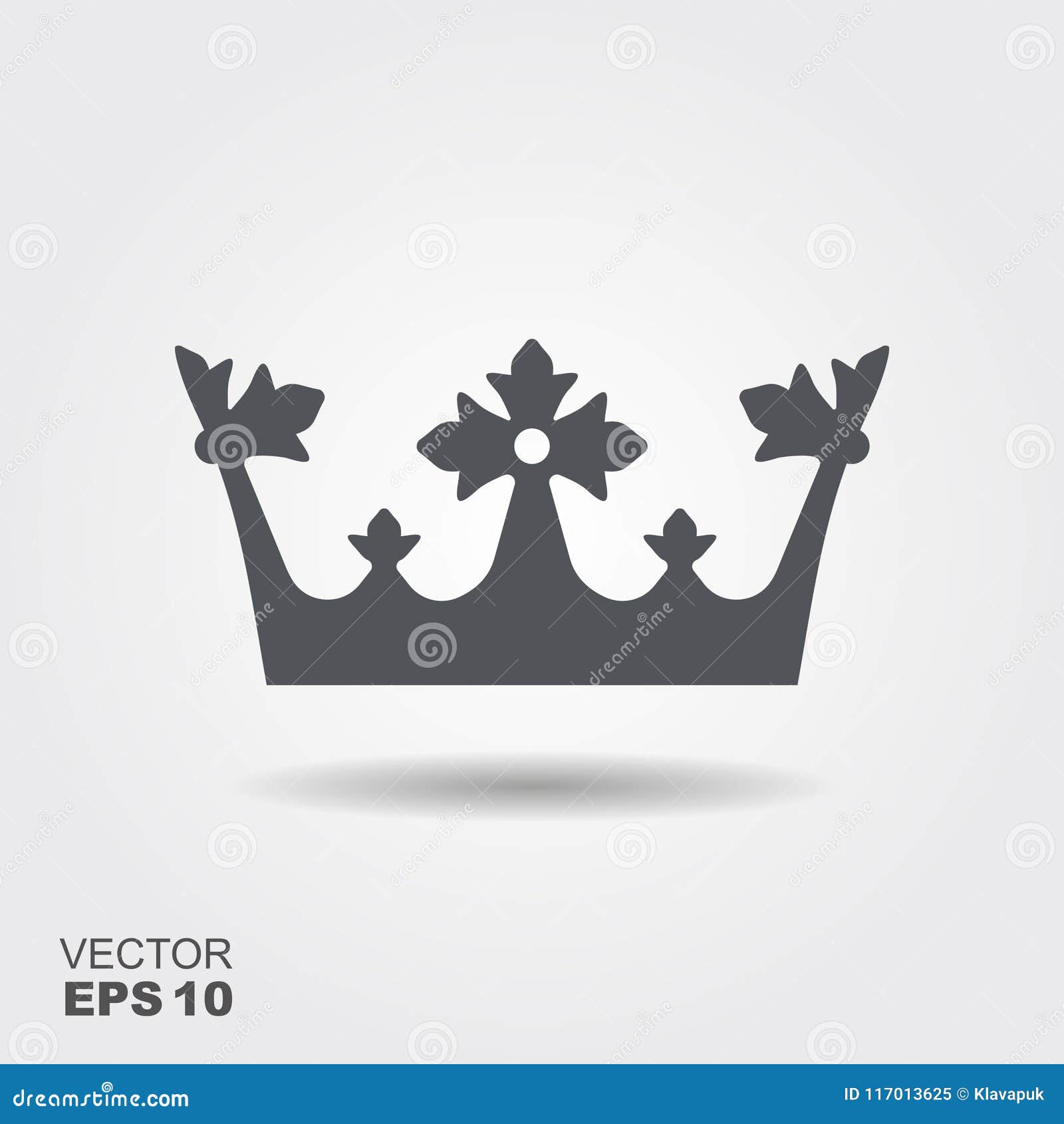 Illustration of a Crown in Flat Design Style Stock Vector ...