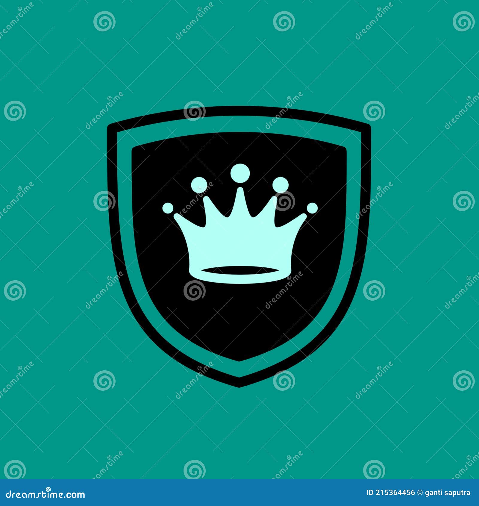 This is an Illustration of the Crown Shield Design Stock Illustration ...