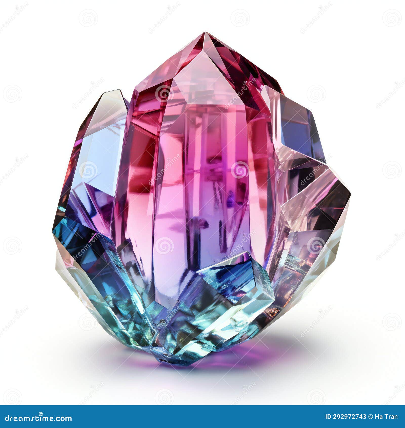 Crystal on White Background Stock Illustration - Illustration of beauty ...