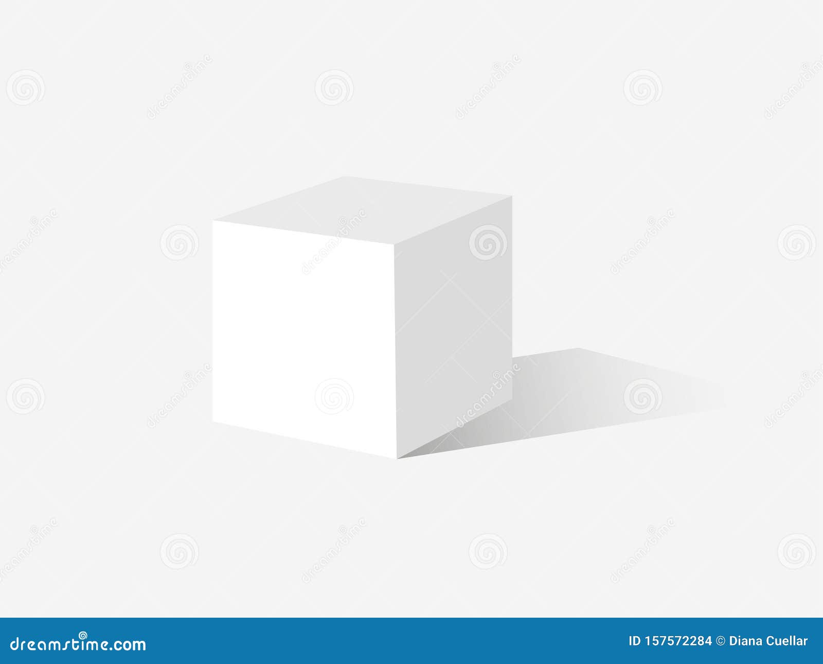 Illustration of a Cube Mockup for Packaging Stock Illustration ...