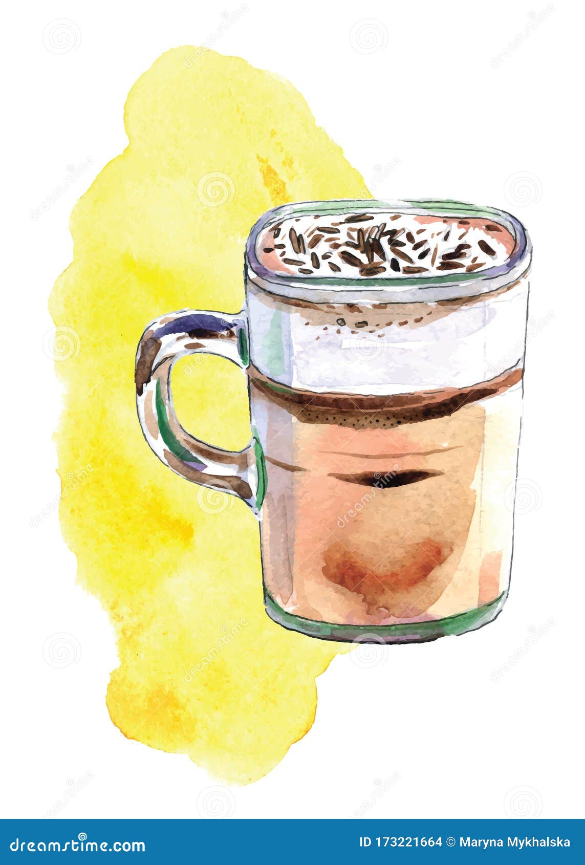 Illustration of Cup of Italian Coffee Stock Vector - Illustration of ...