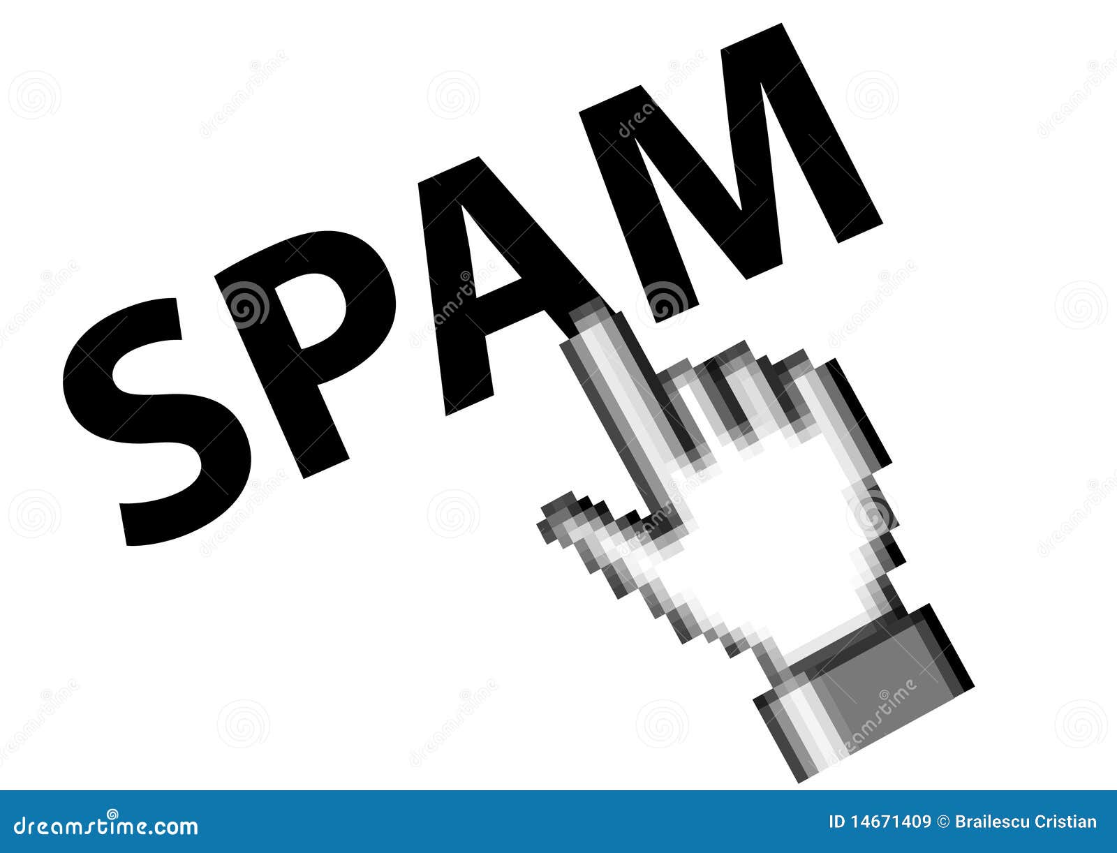 Illustration of a Cursor on Spam Button Stock Vector - Illustration of ...