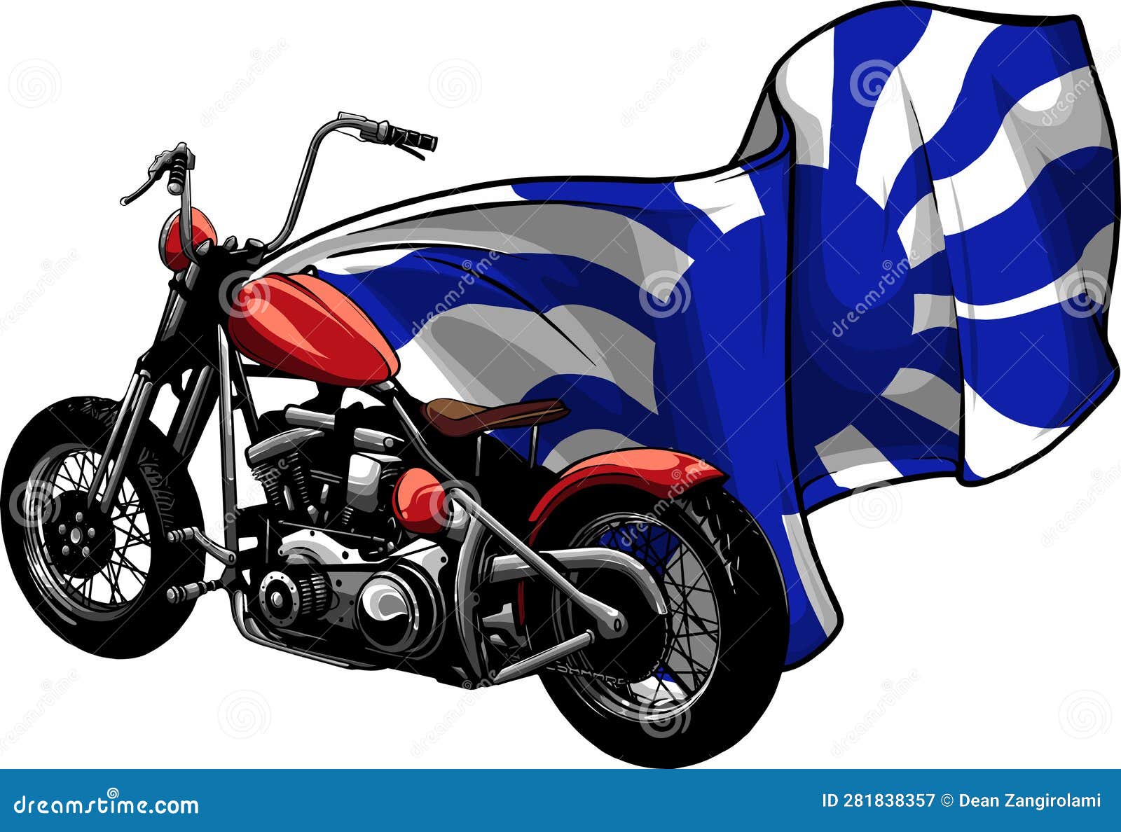 Illustration of Custom Motorcycle Chopper Vector Design Stock Vector ...