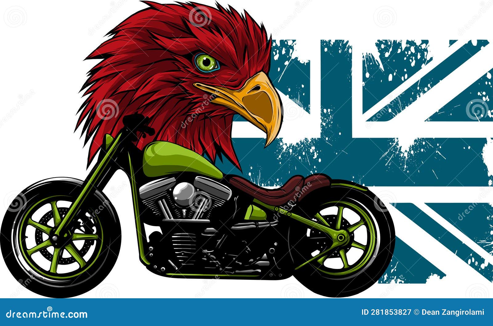 Illustration of Custom Motorcycle Chopper Vector Design Stock Vector ...