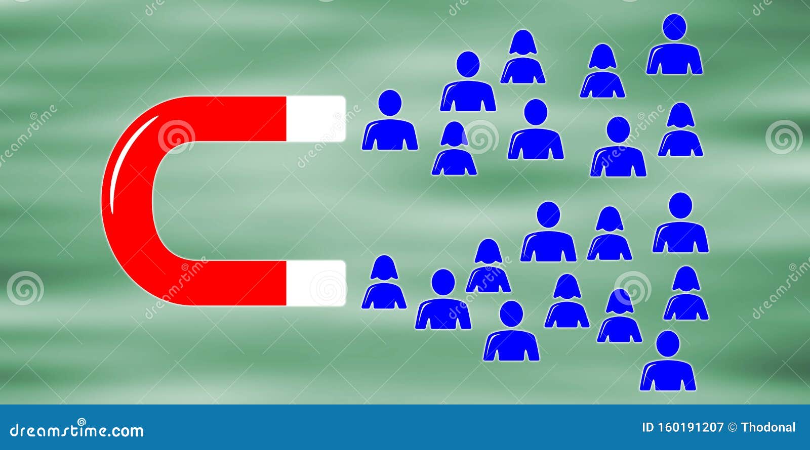 Concept of Customer Attraction Stock Image - Image of magnetic, pull ...