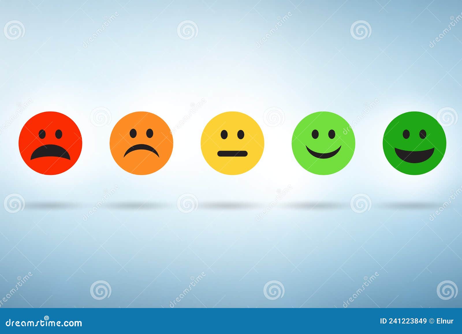 Illustration of Customer Feedback with Faces Stock Illustration ...