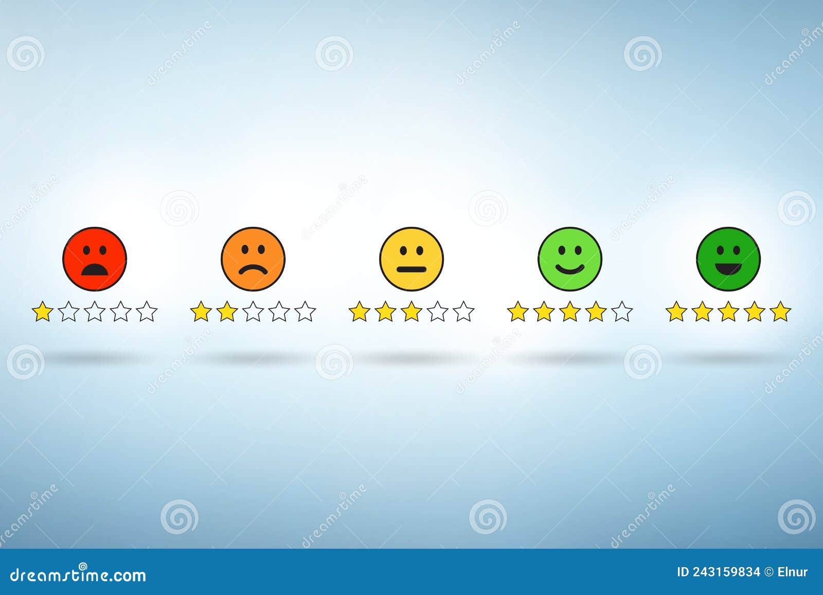 Illustration of Customer Feedback with Faces Stock Illustration ...