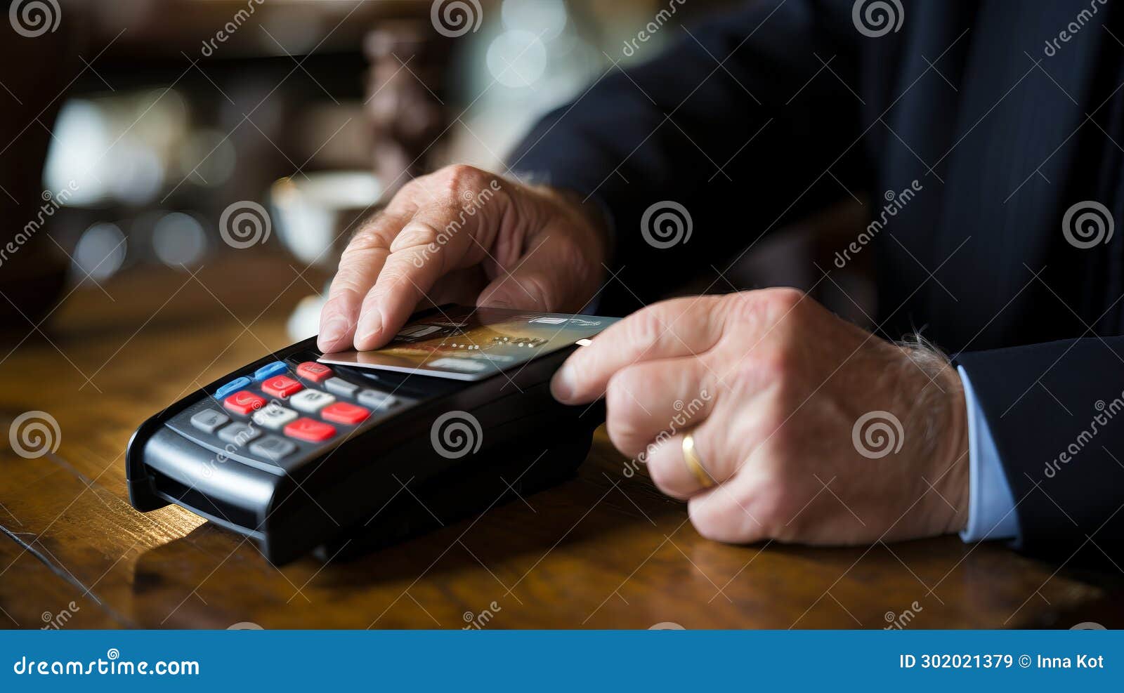 Illustration of a Customer Making a Modern Payment Transaction Using ...