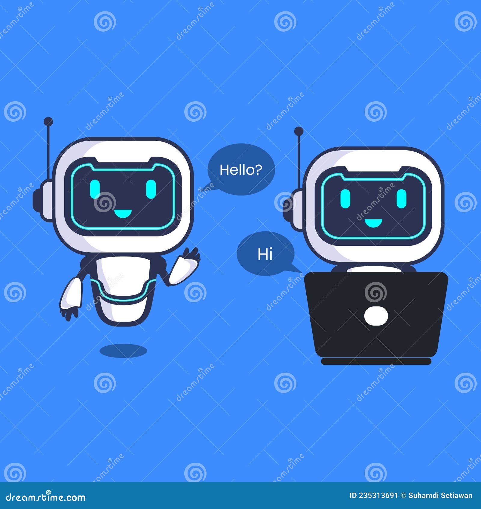 Illustration Customer Service Robot Character Vector Technology Stock ...