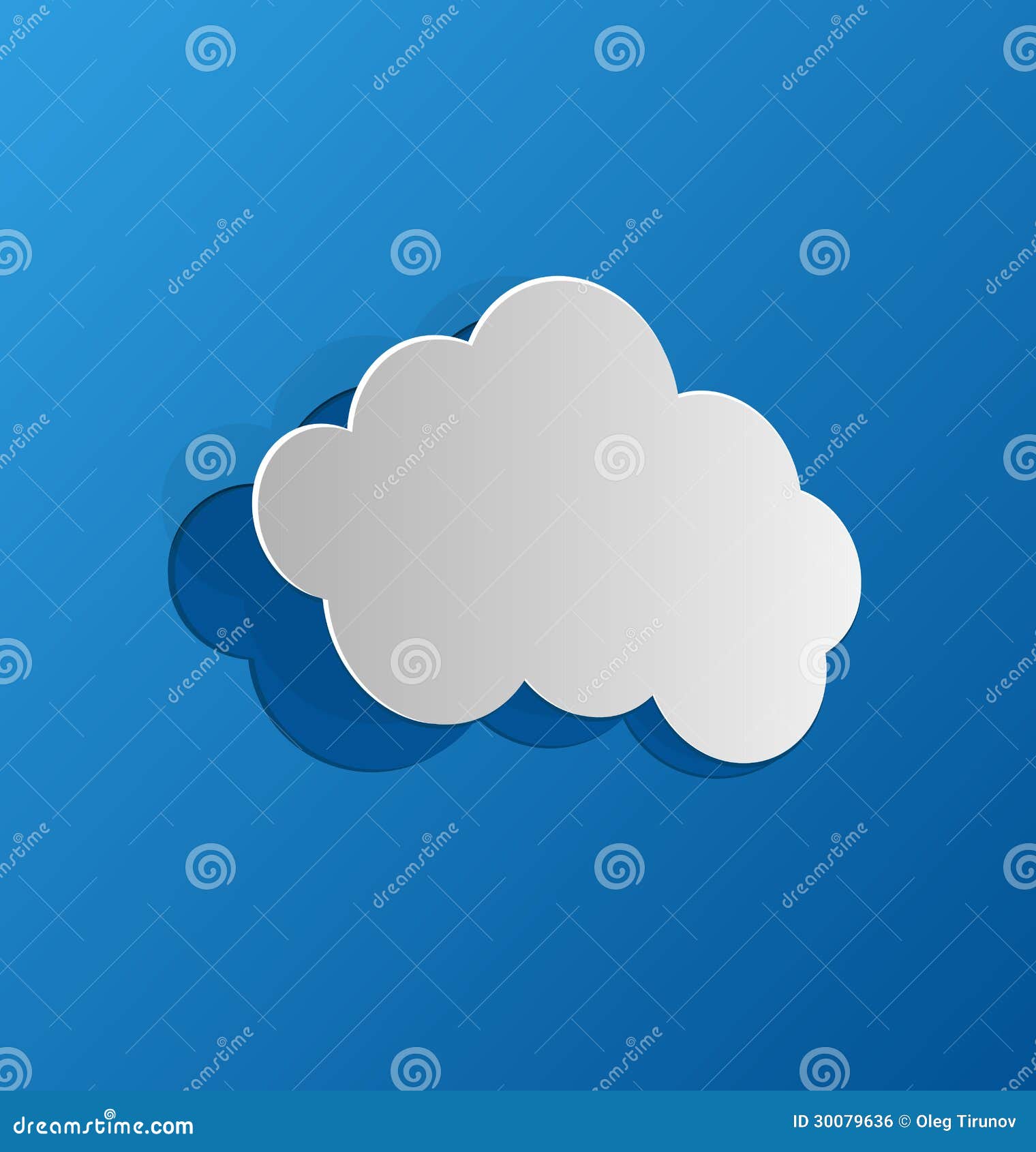 Cut out cloud, blue paper stock vector. Illustration of abstract - 30079636
