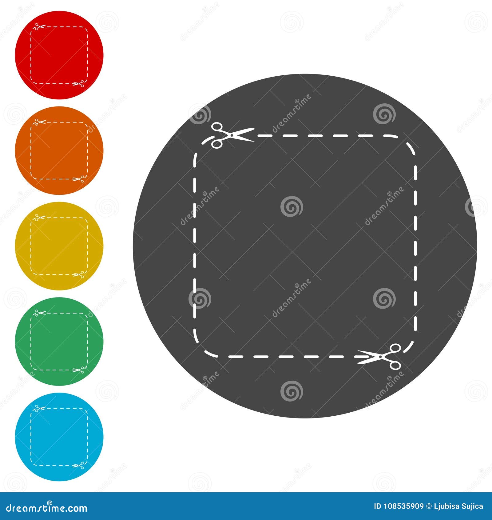 Illustration of a Cut Out Coupon with Scissors Vector Stock Vector ...