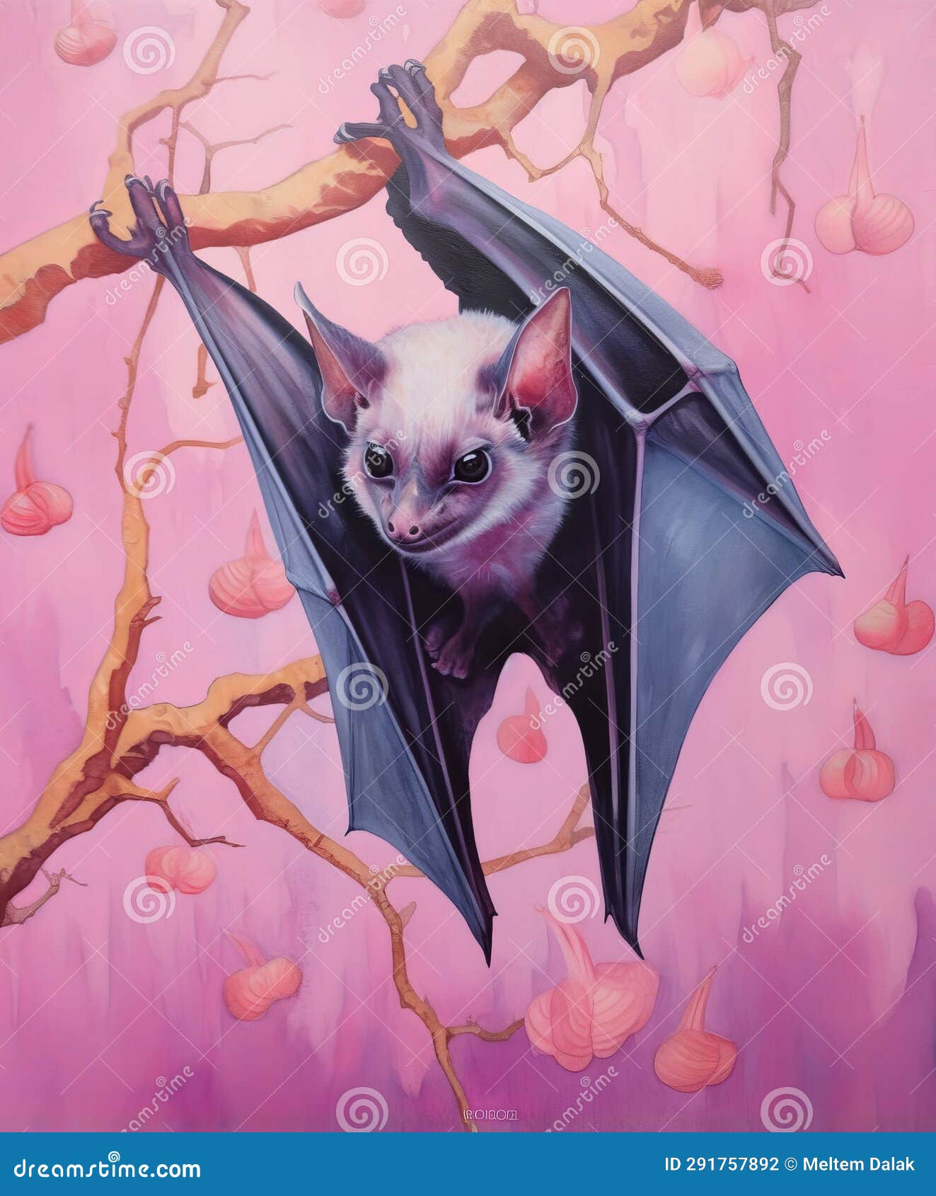 Illustration of a cute bat stock illustration. Illustration of drawing ...