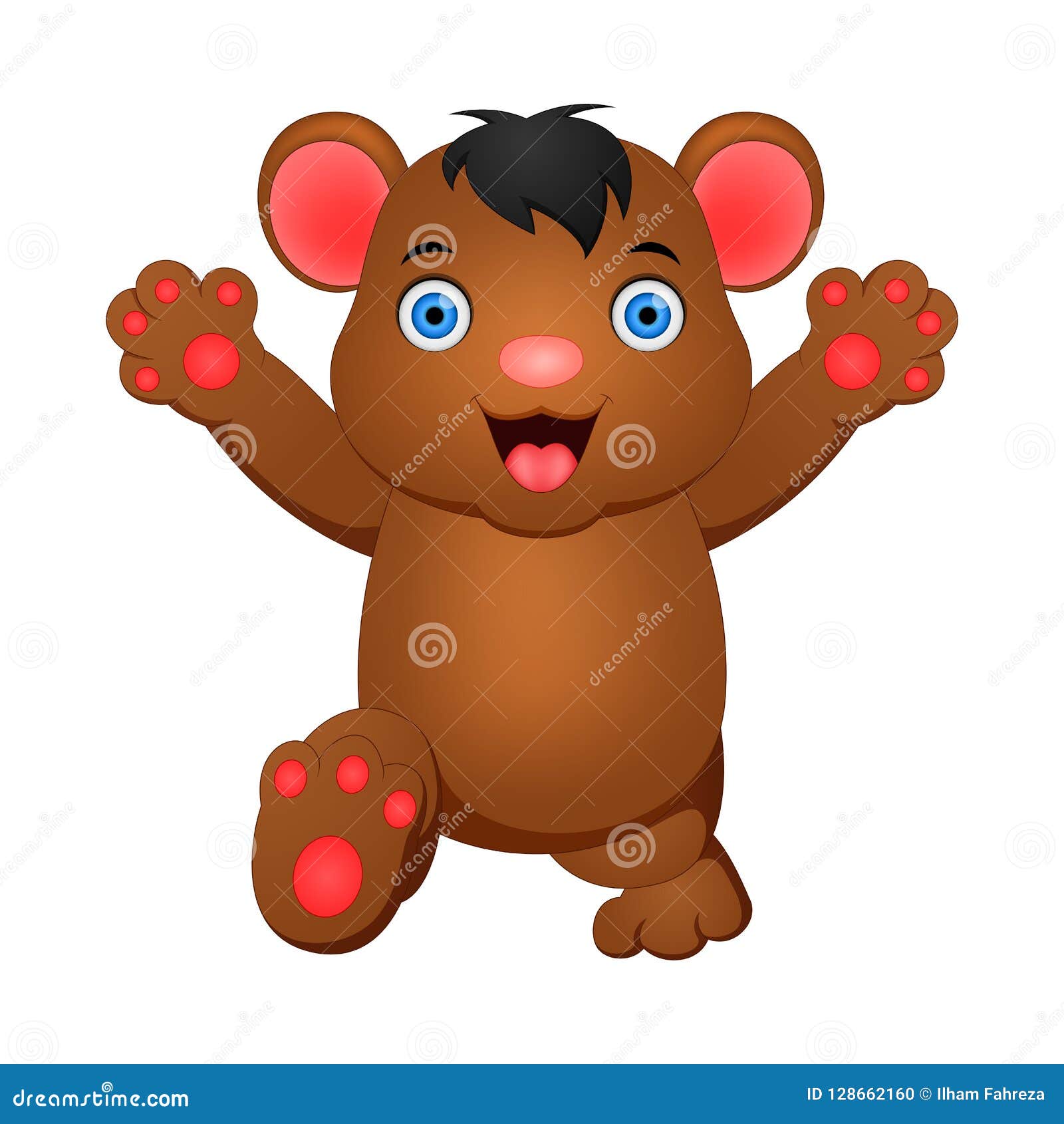 Cute bear illustration stock vector. Illustration of character - 128662160