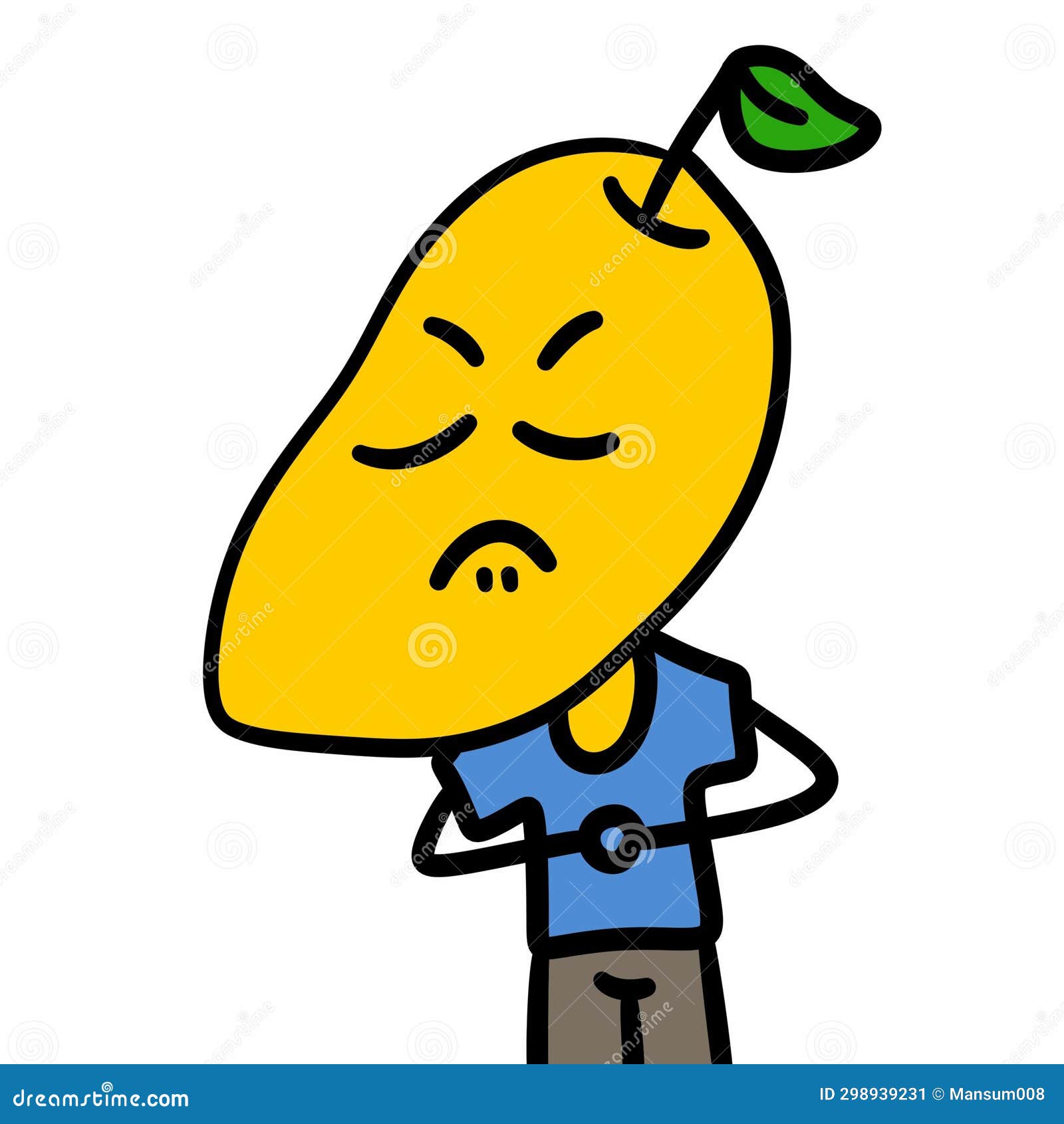 Illustration of Cute Cartoon Mango Man Stock Illustration ...