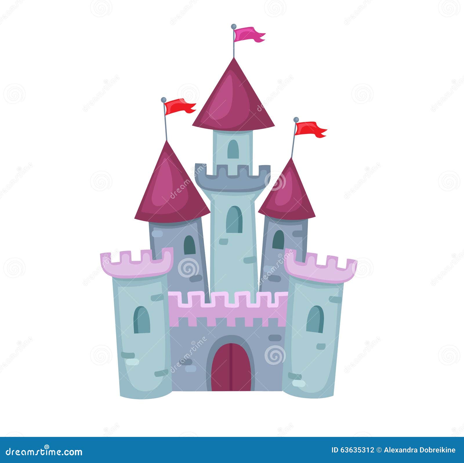 Illustration of a Cute Castle.Vector Illustration Stock Vector ...