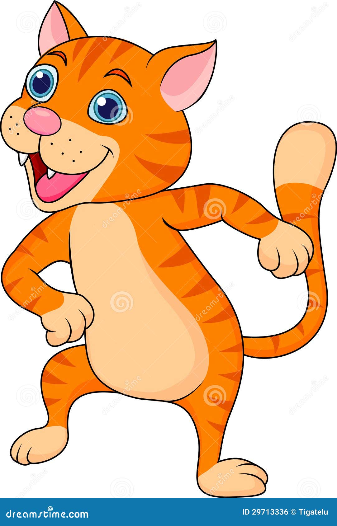 Cute cat dancing stock vector. Image of portrait, pretty - 29713336