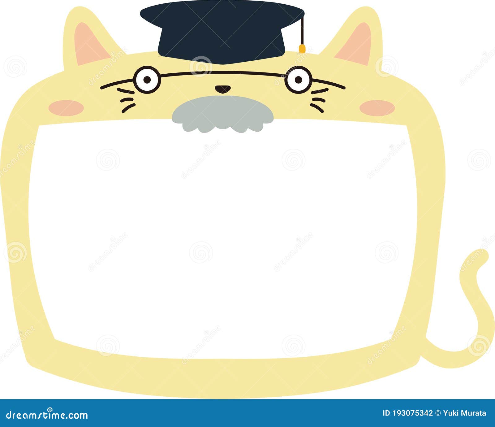 Cute Cat whiteboard stock vector. Illustration of text - 193075342