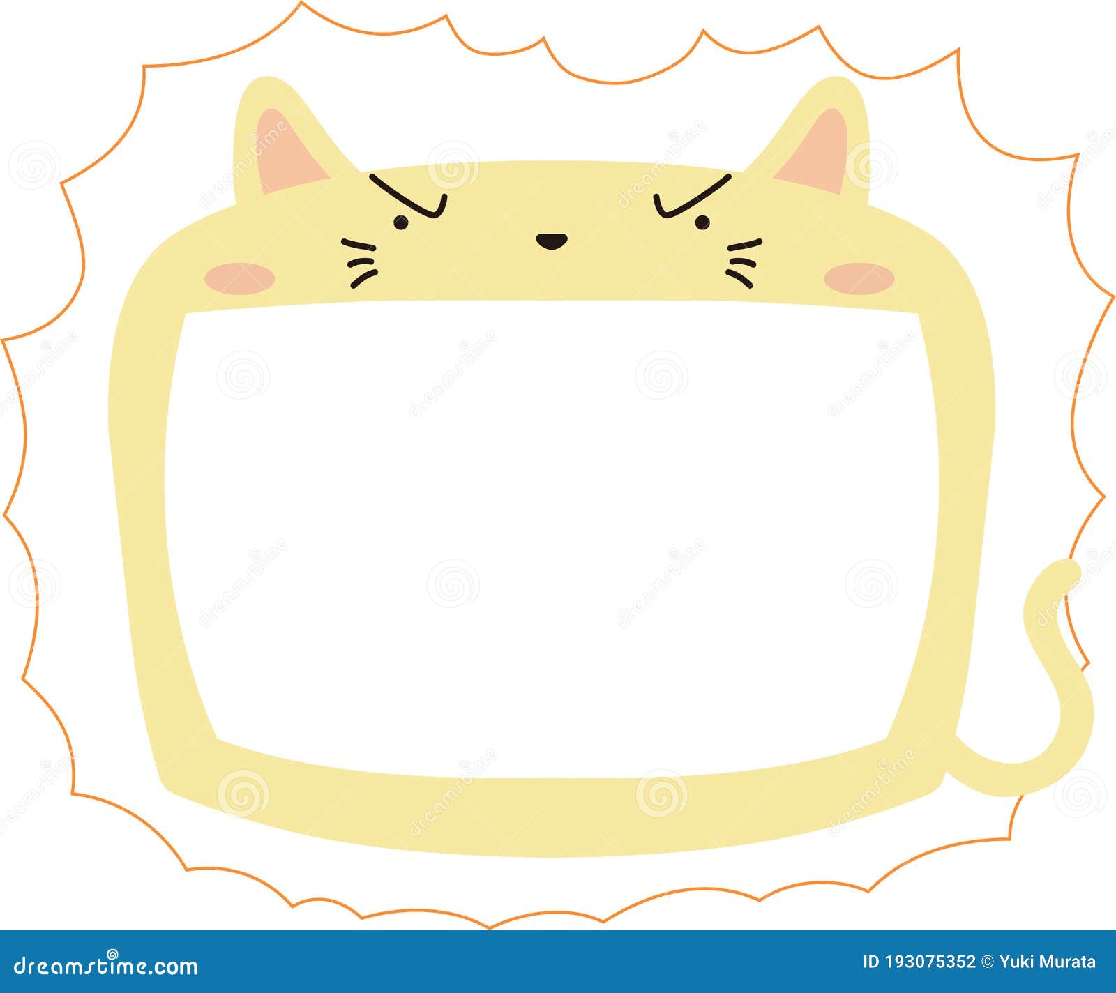 Cute Cat whiteboard stock vector. Illustration of vector - 193075352