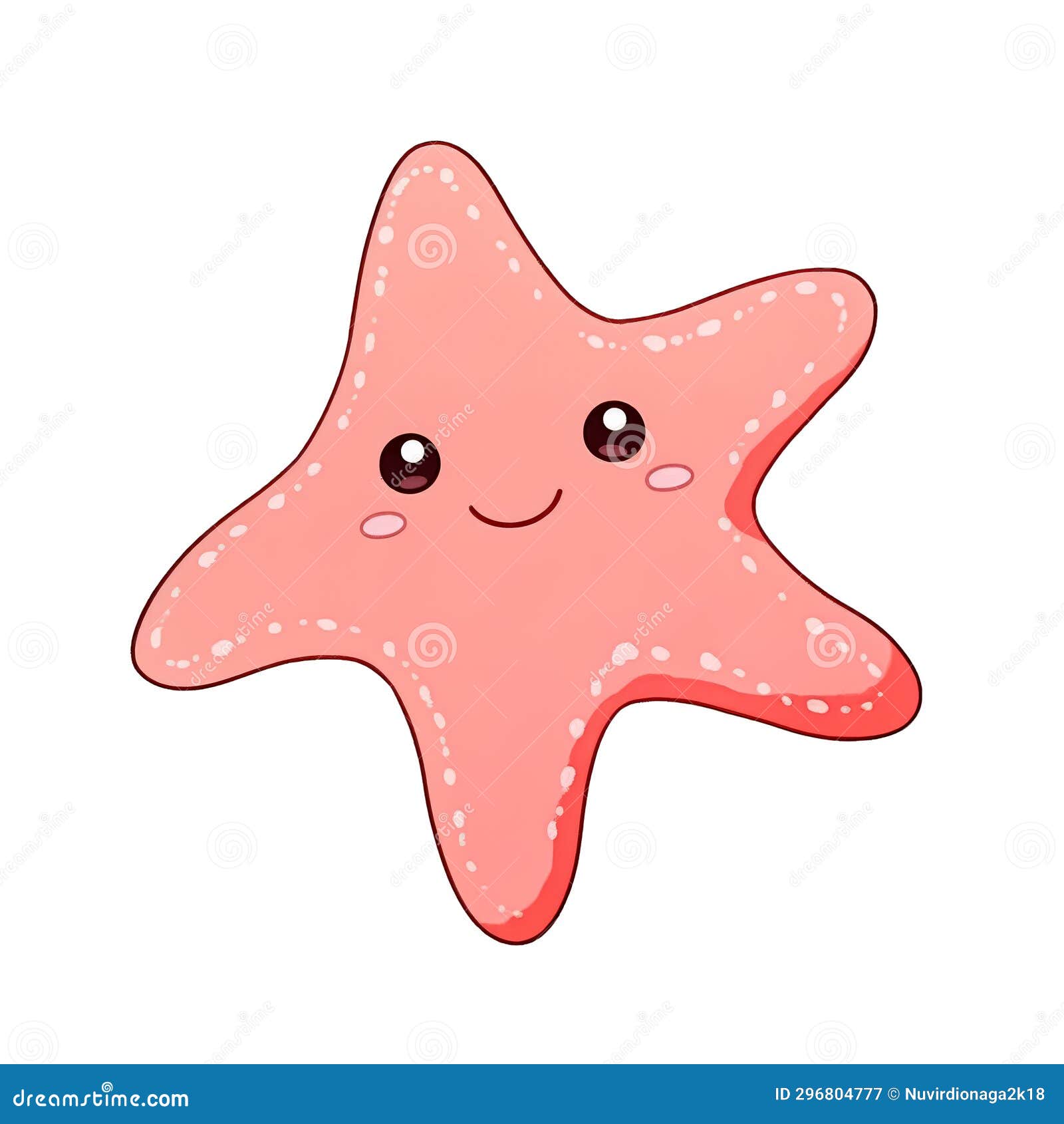 Chibi Starfish Illustration Stock Image - Illustration of cute, cartoon ...