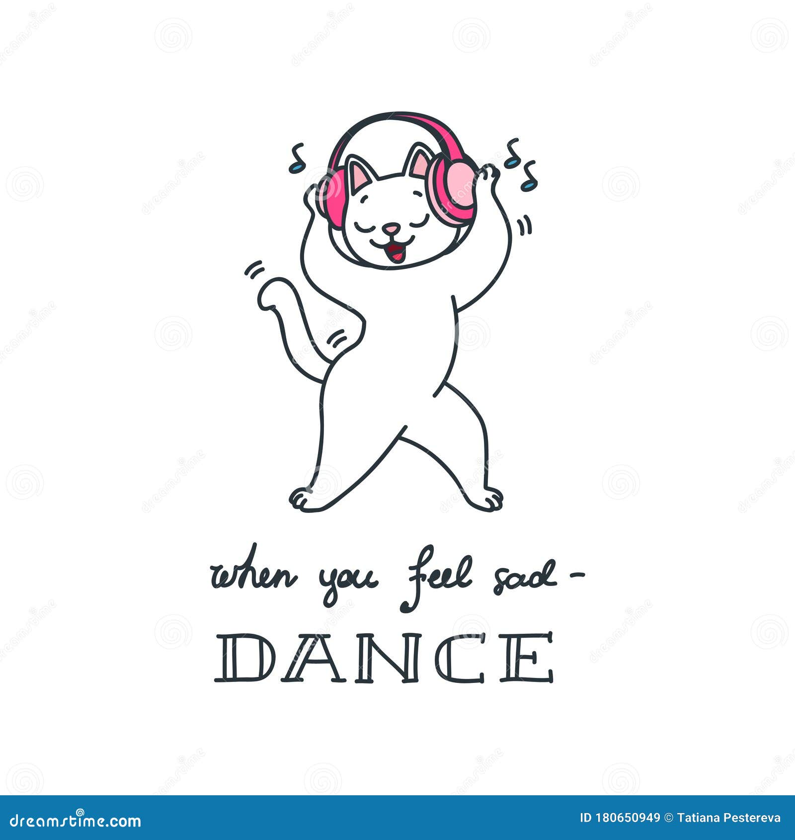When You Feel Sad Dance Hand Drawn Vector Illustration In Cartoon ...
