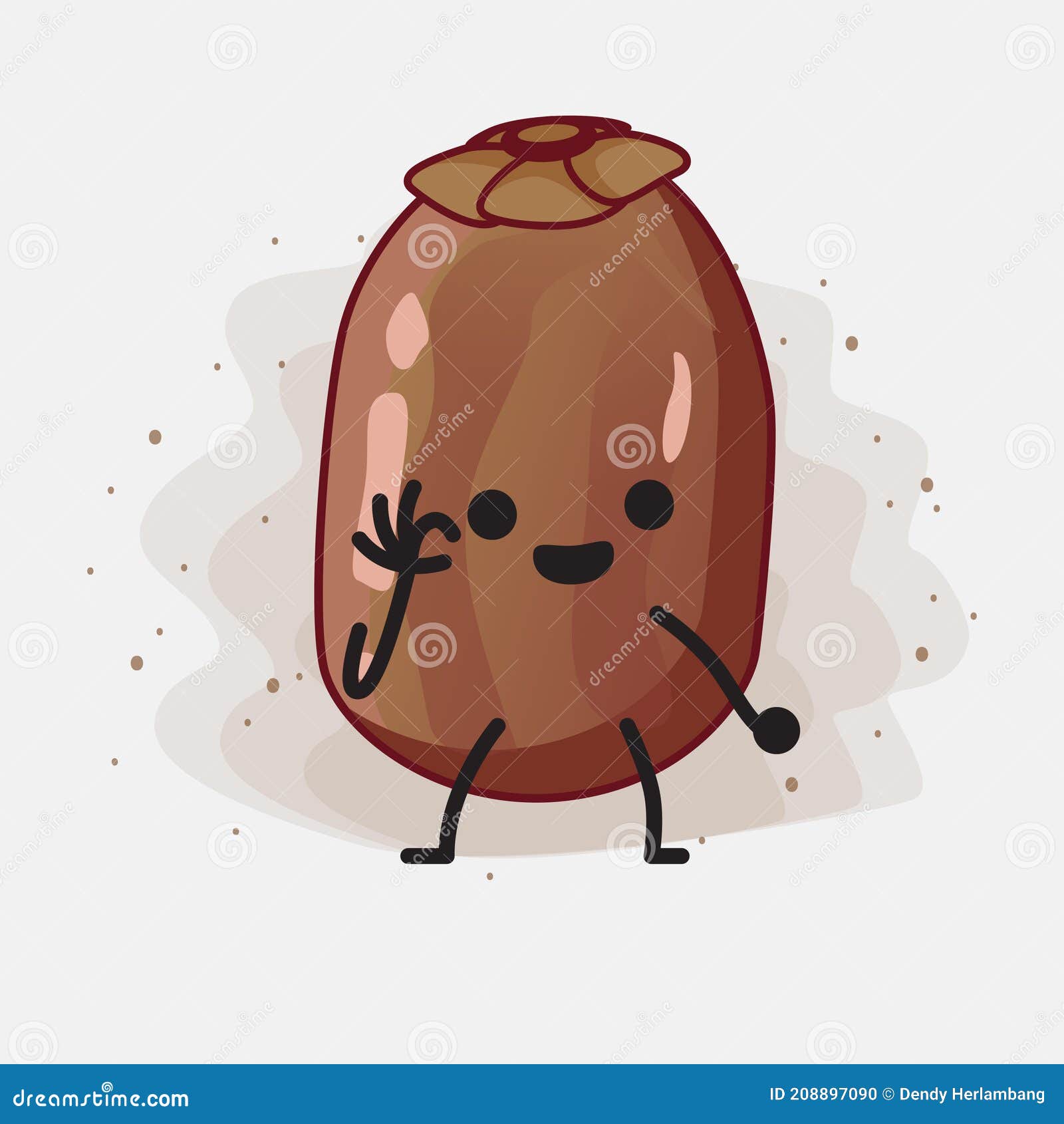 Cute Date Palm Fruit Vector Character Illustration Stock Vector ...