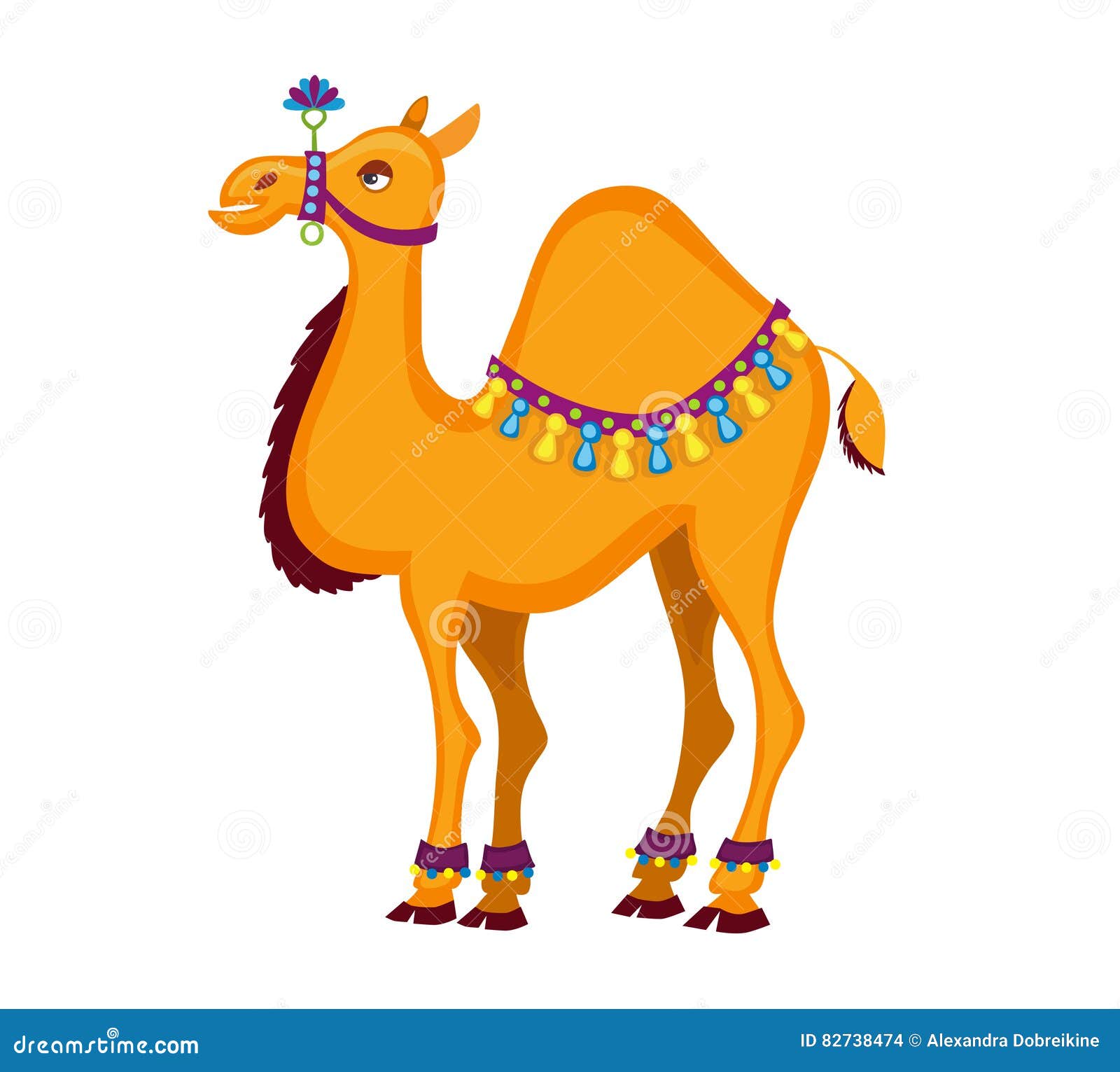 Cartoon Camel With Saddlery | CartoonDealer.com #22762975