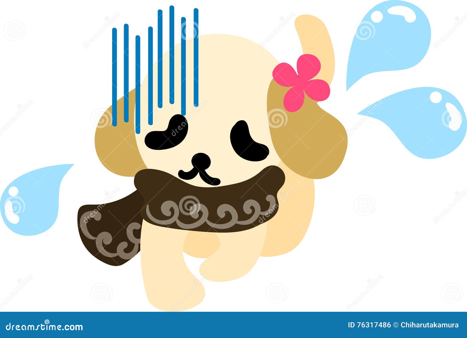 The Illustration of Cute Dog Stock Vector - Illustration of element ...