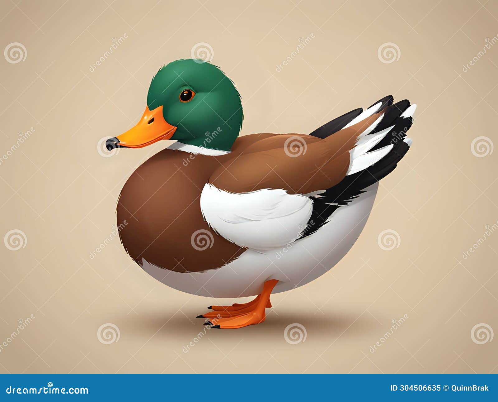 Illustration of cute duck stock illustration. Illustration of drawing ...
