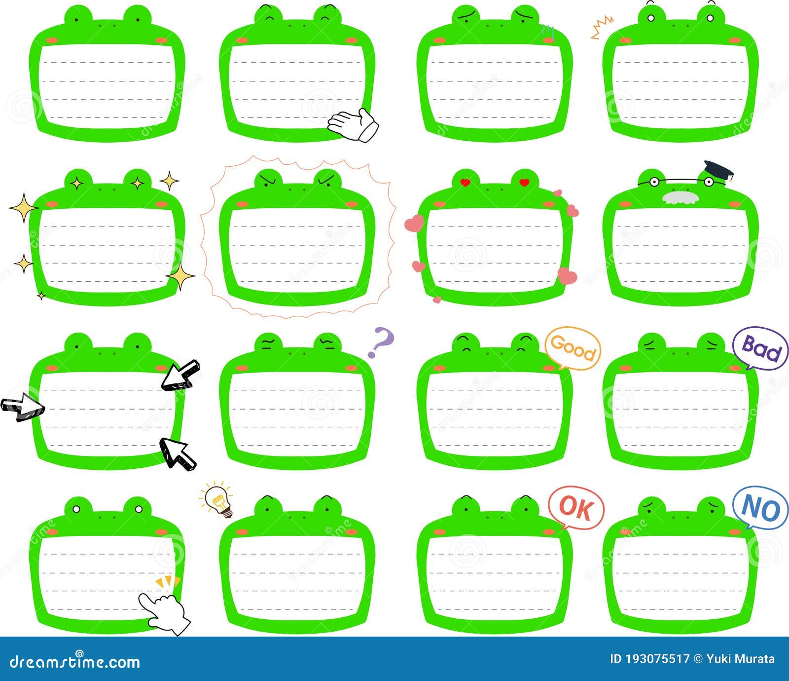 Frog Noteboard Stock Illustrations – 52 Frog Noteboard Stock ...