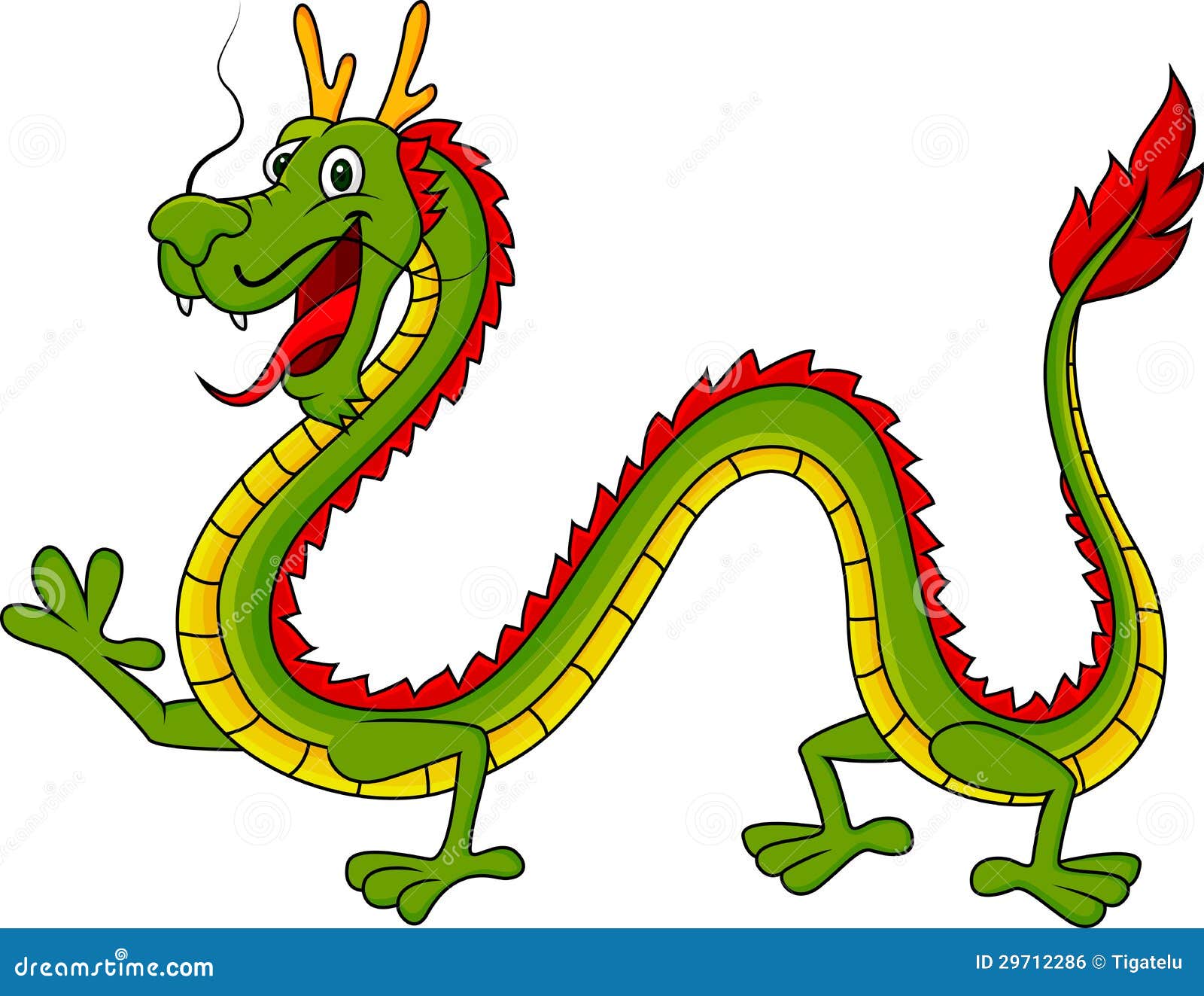 Dragon cartoon stock vector. Illustration of fierce, magic - 29712286